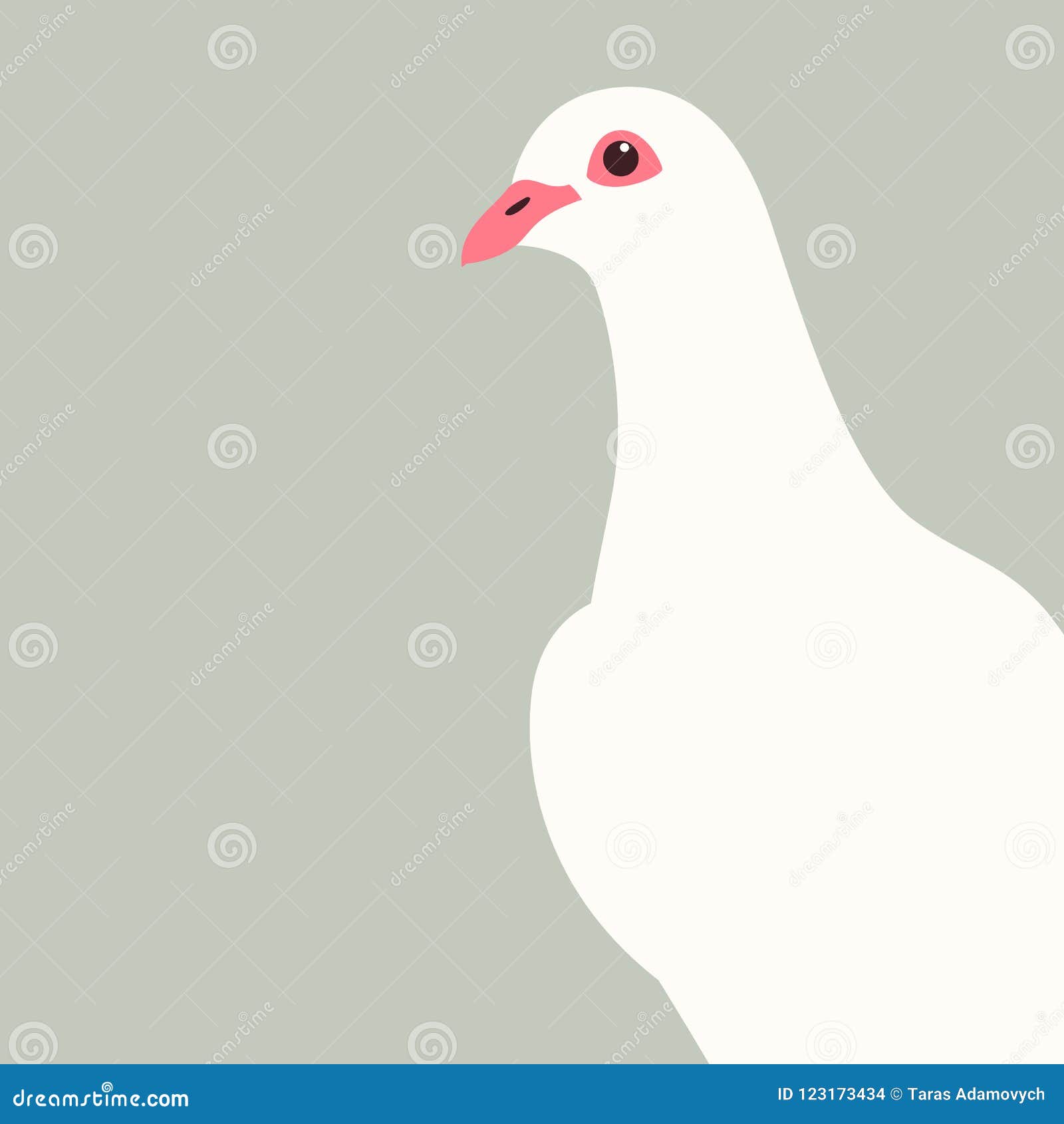 Dove Bird Vector Illustration Flat Style Front Stock Vector ...