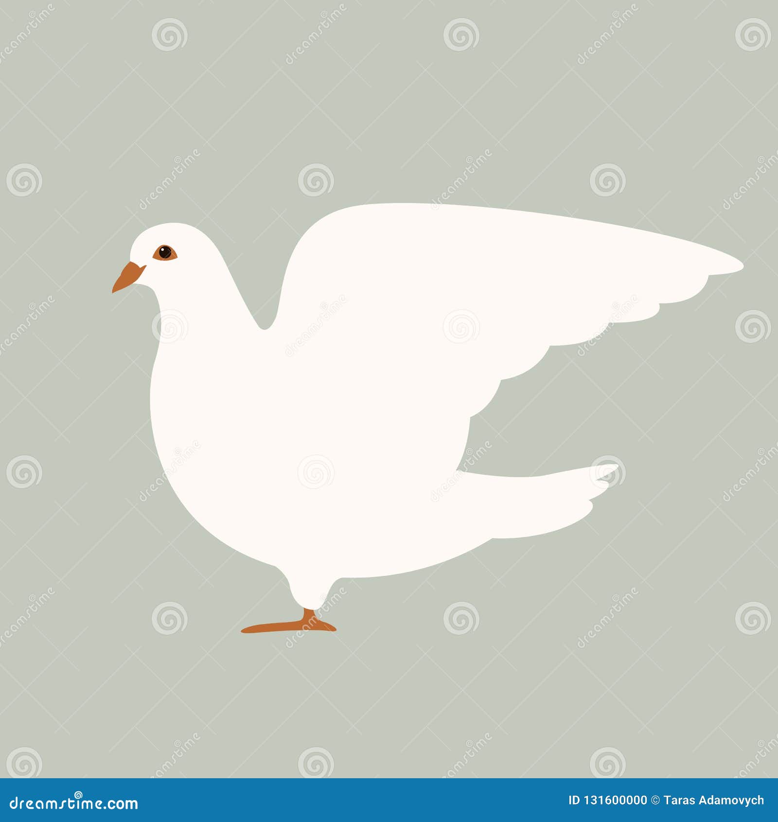 Dove Bird Vector Illustration Flat Style Stock Vector - Illustration of ...
