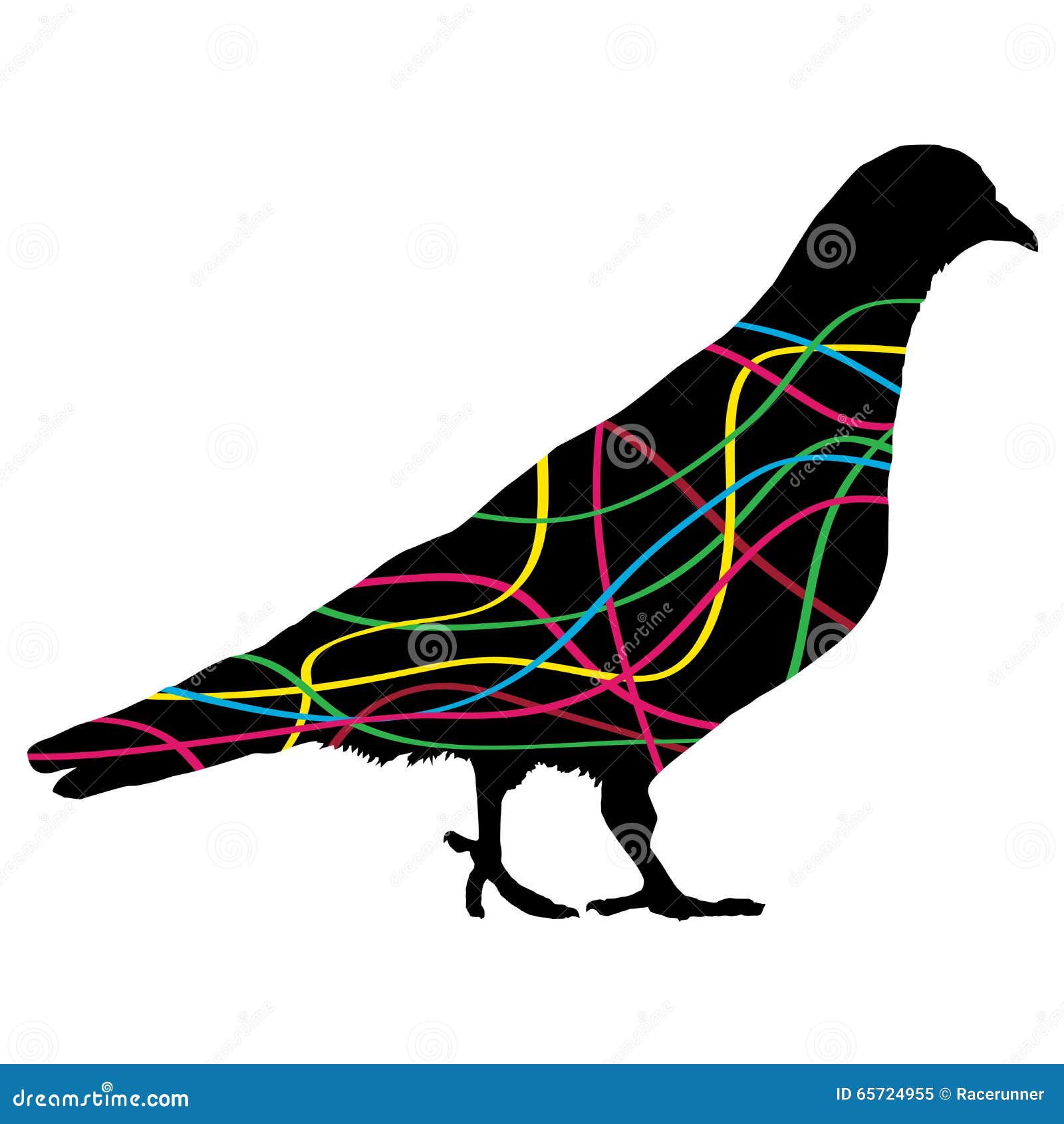 Dove. Colorful Vector Illustration. Stock Vector - Illustration of ...