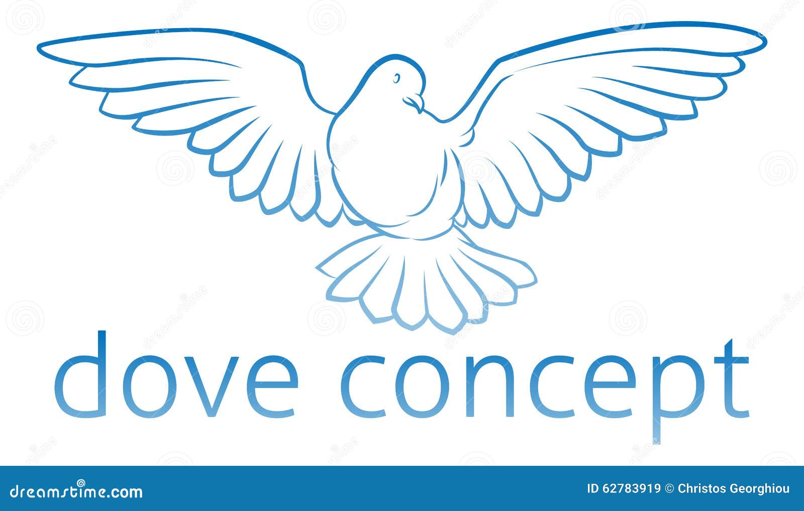 Descending Dove Clip Art