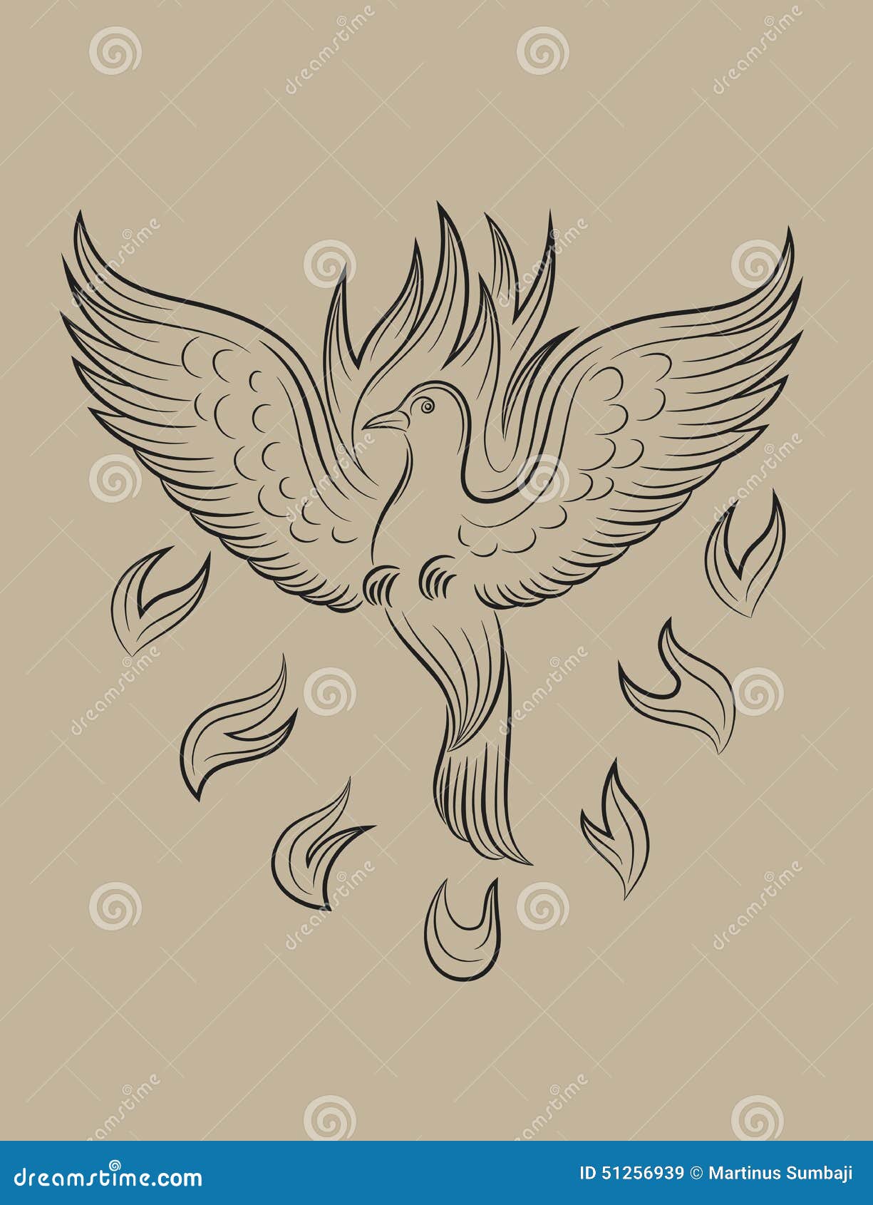 Holyspirit Fire Logo, Art Vector Silhouette Design | CartoonDealer.com ...