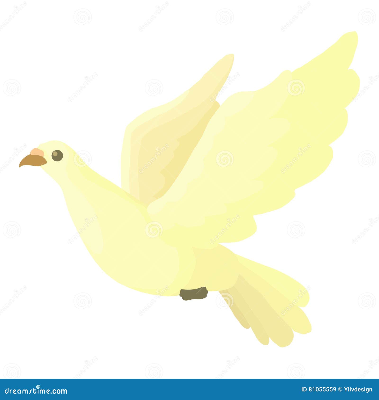 Dove icon, cartoon style stock vector. Illustration of freedom - 81055559