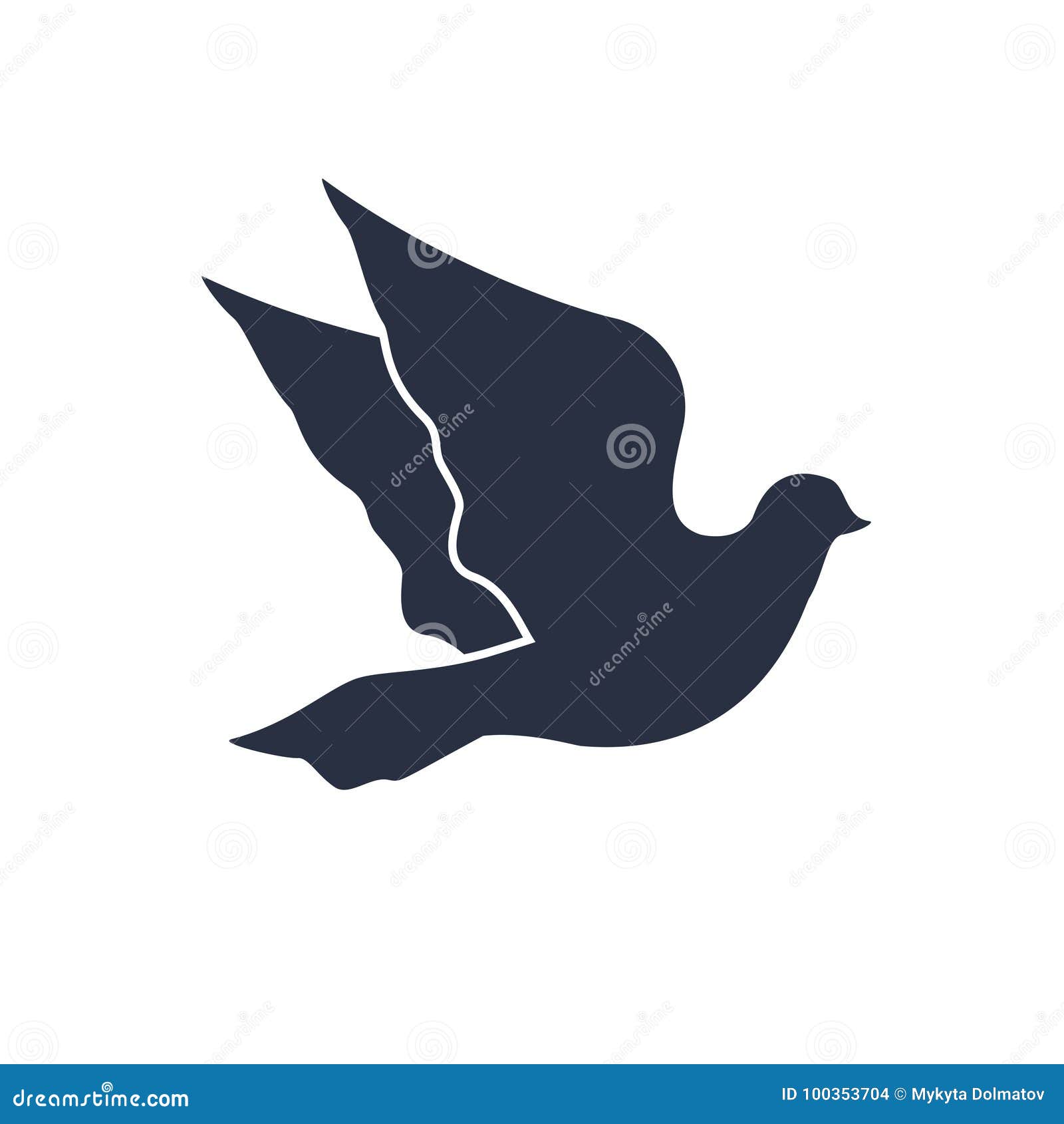 Dove Icon in Trendy Flat Style Isolated on Background. Stock Vector ... Dove Icon in Trendy Flat Style Isolated on Background. Stock Vector ...