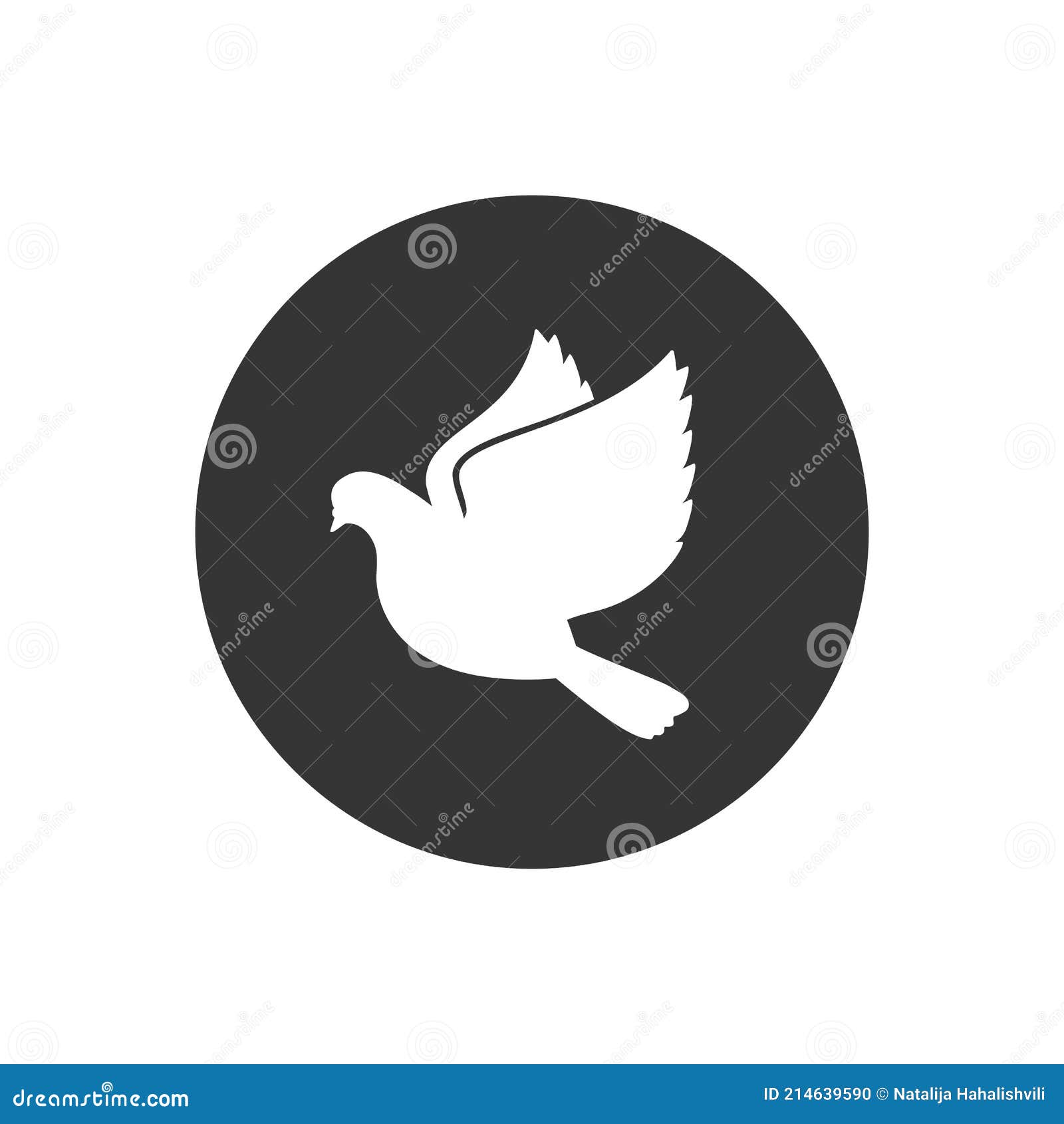 Dove Icon Vector Design Sign in Flat Stock Vector - Illustration of ...