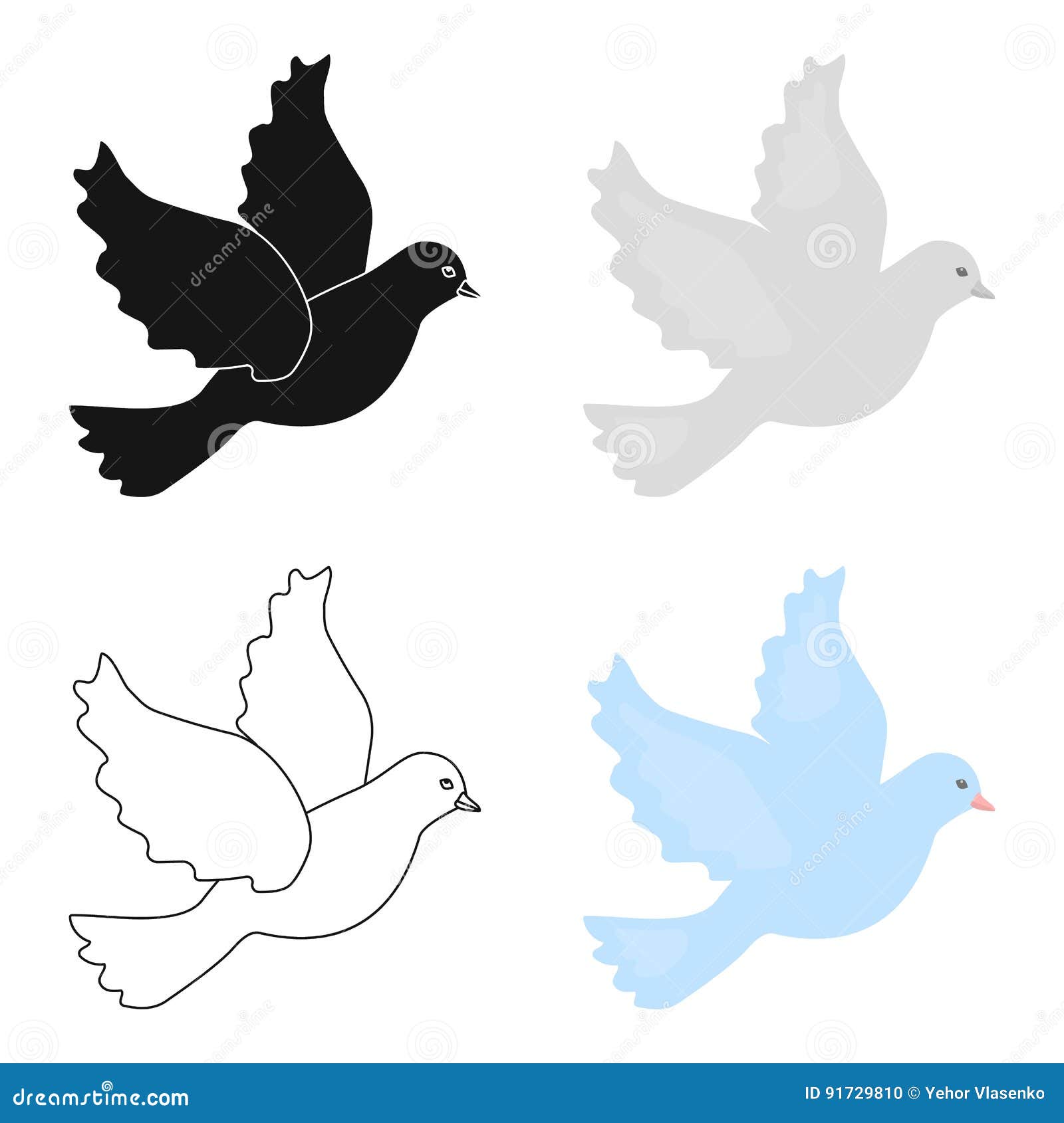 Dove Icon of Vector Illustration for Web and Mobile Stock Vector ...