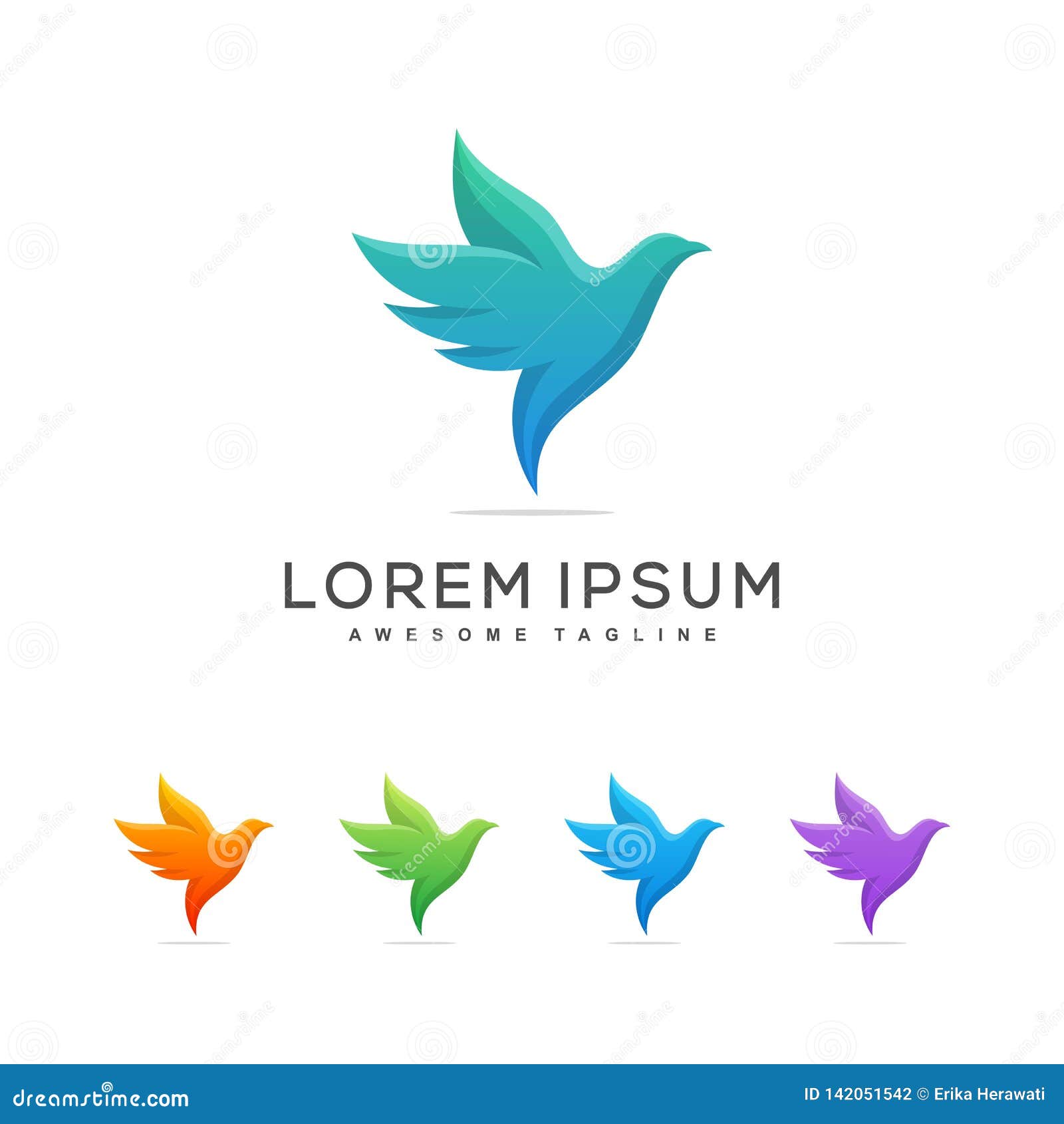 Dove Illustration Vector Design Template Stock Vector - Illustration of ...