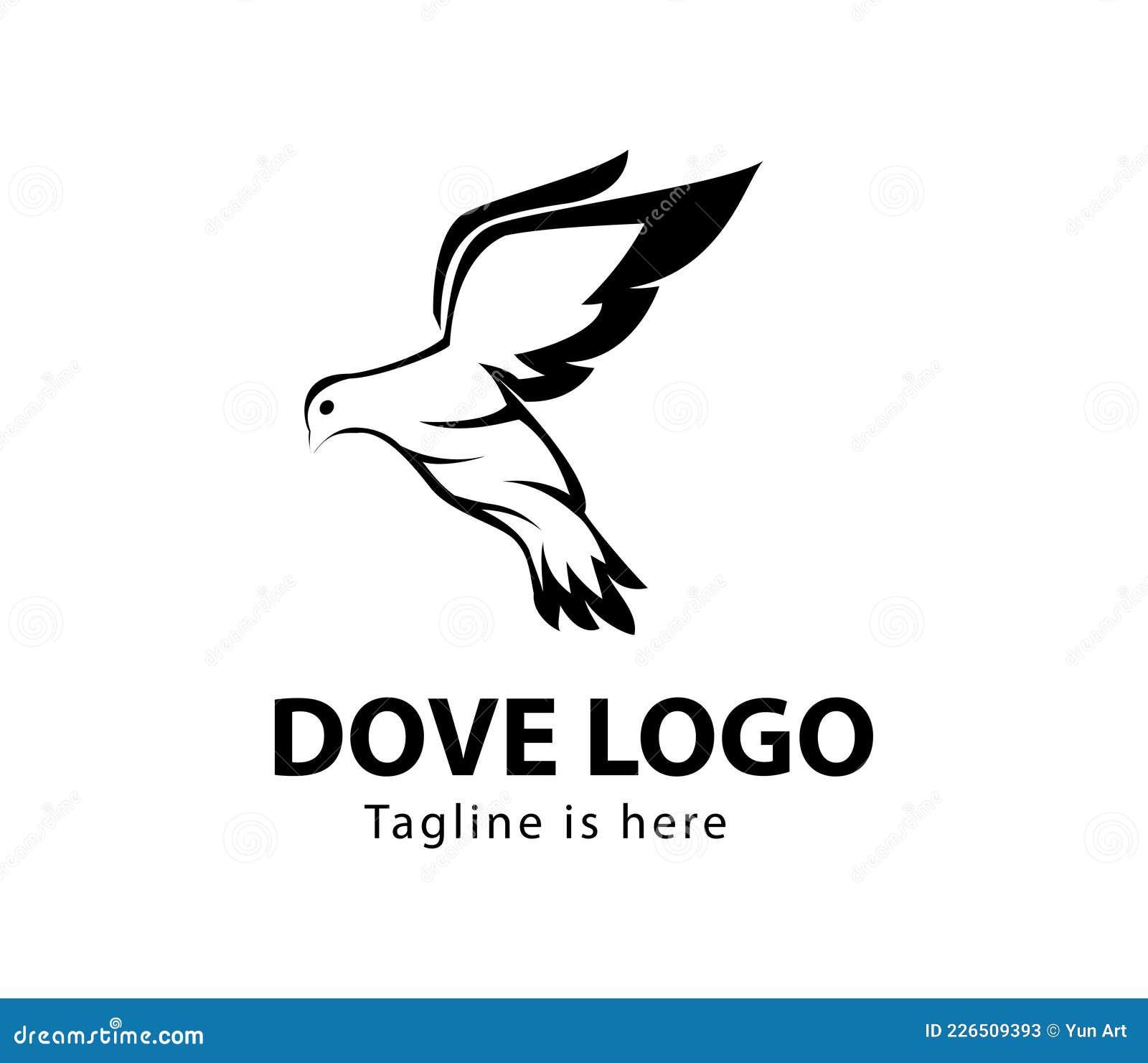 Dove, Logo Vector Template Image, Trendy, Simple, Attractive Stock ...