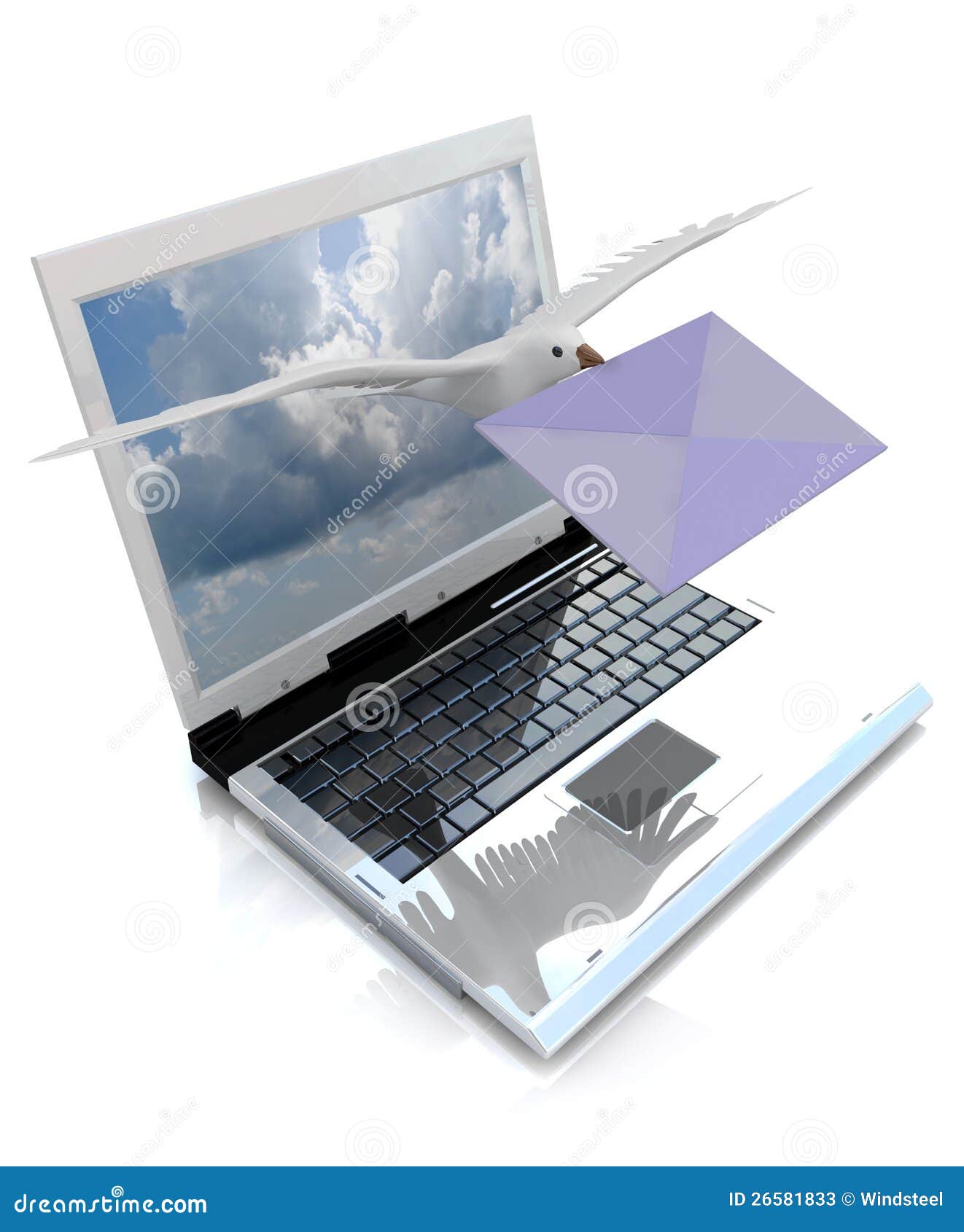 Dove Mail stock illustration. Illustration of information - 26581833