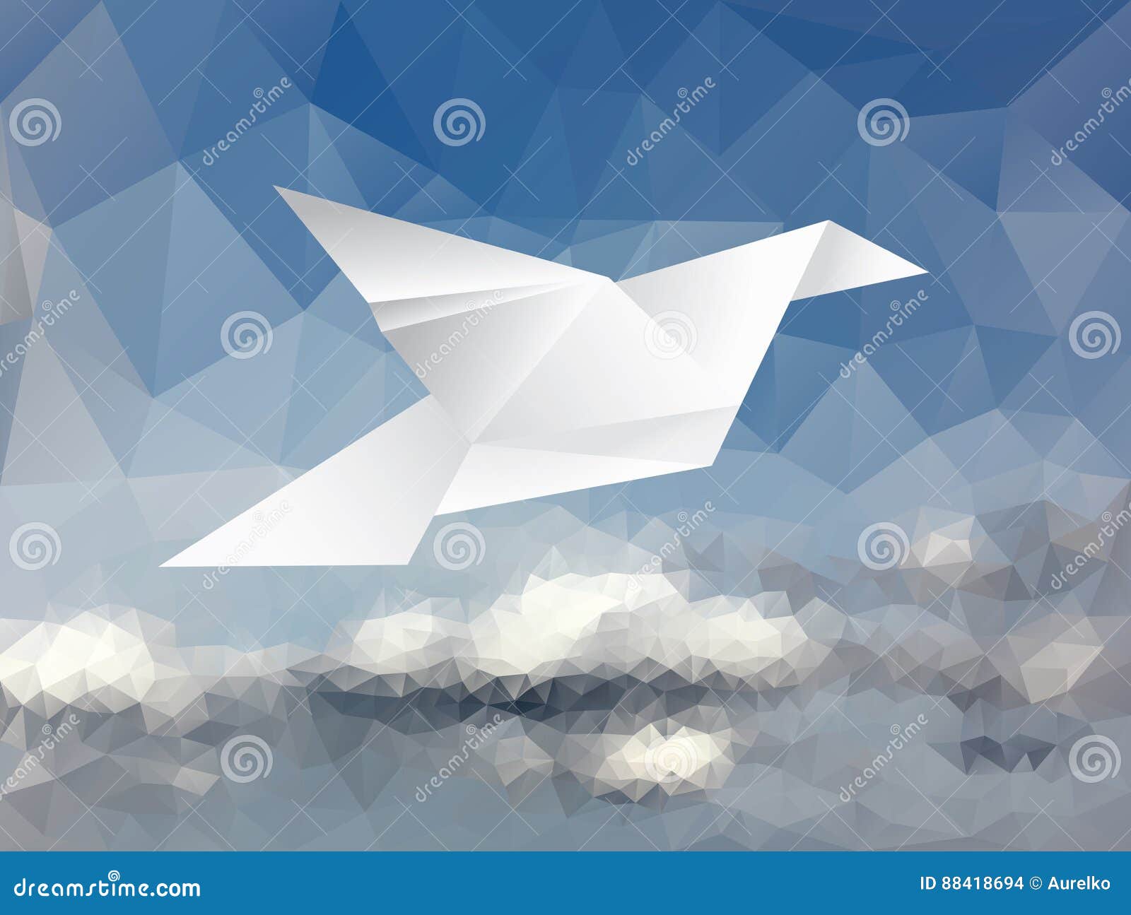 Dove paper stock vector. Illustration of creative, ecology - 88418694