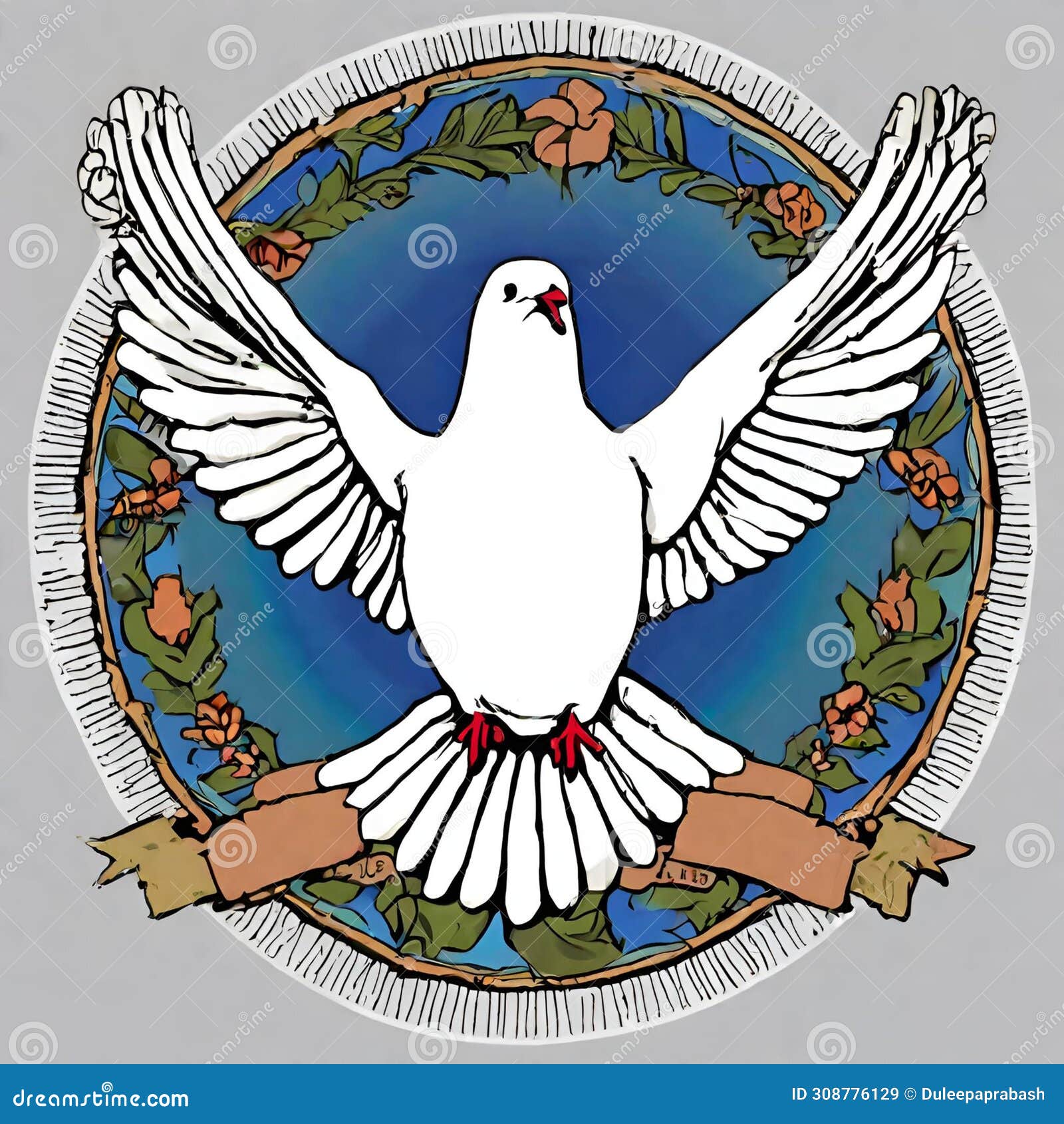 Dove of Peace , Peace Bird, Illustration of Beautiful Shiny Dove Stock ...