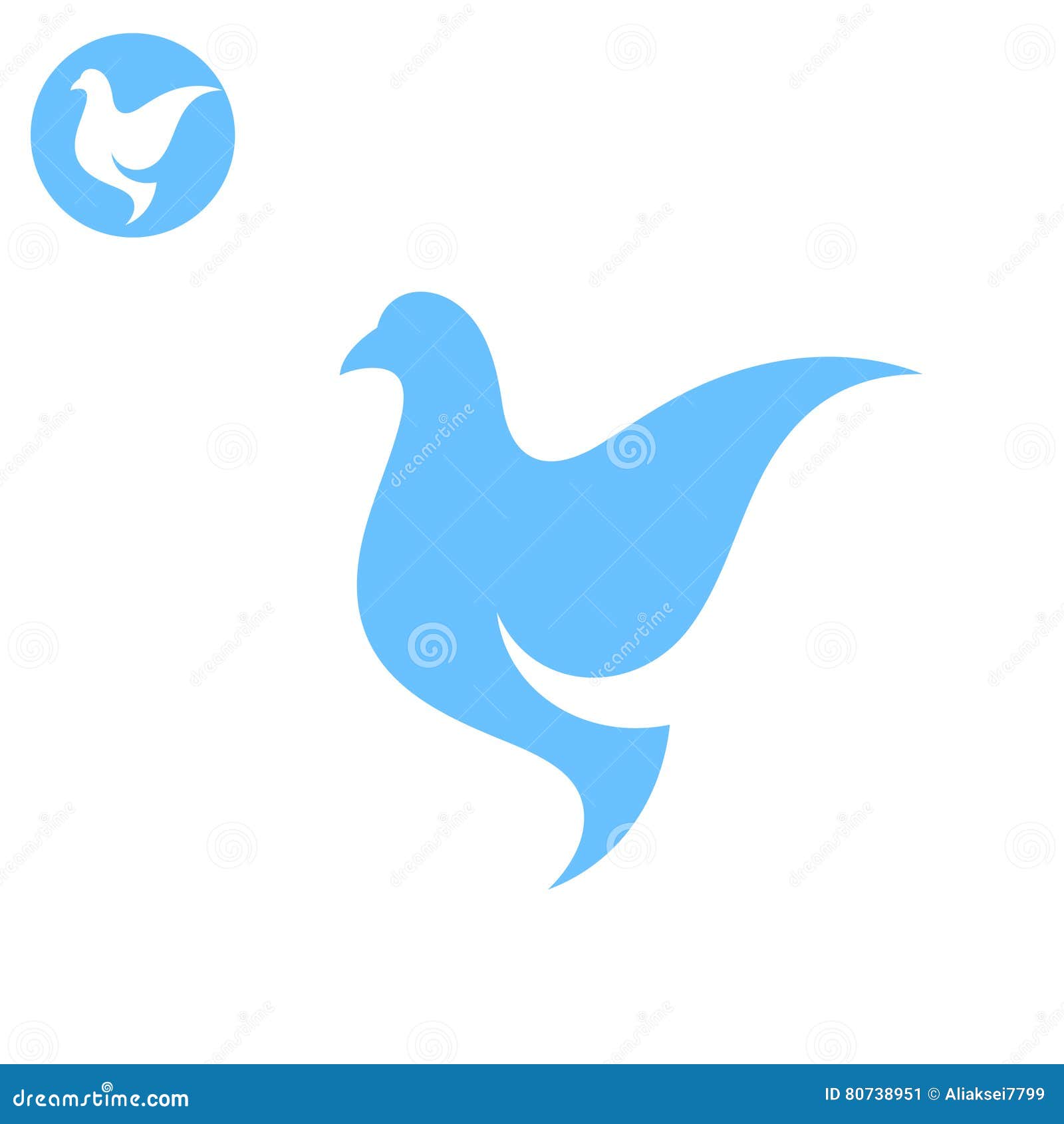 Dove. Stylized Bird on White Background Stock Vector - Illustration of ...