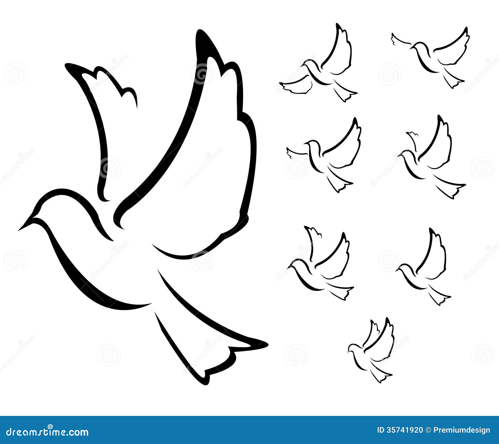 Dove symbol Illustration stock vector. Illustration of invitation ...