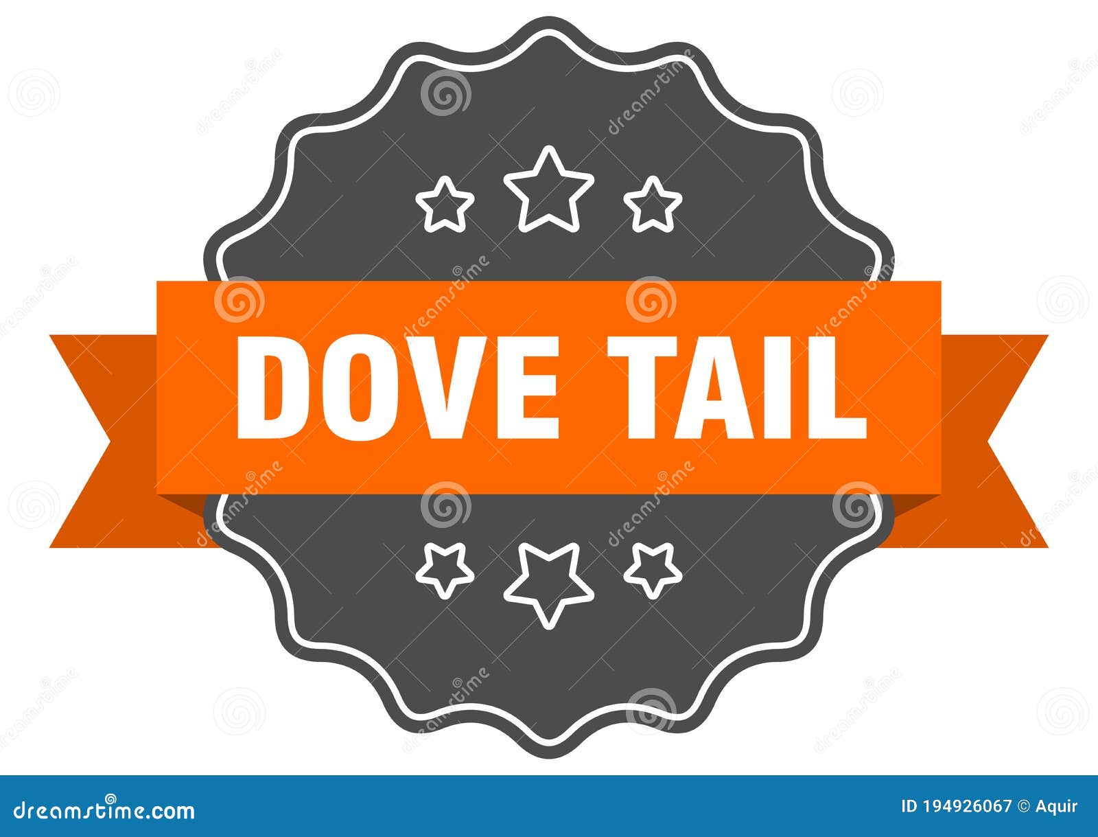 Dove tail label stock vector. Illustration of vector - 194926067