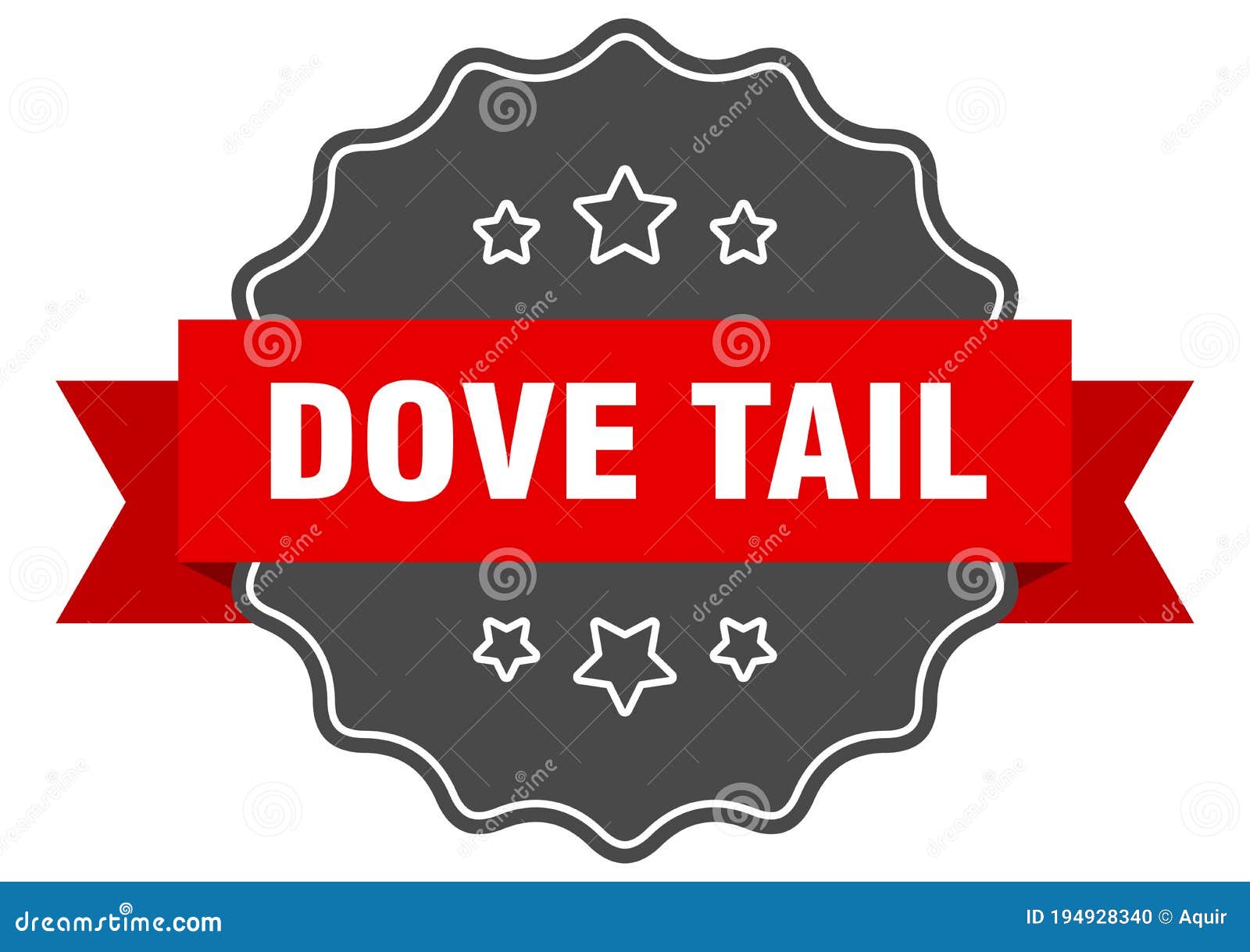 Dove tail label stock vector. Illustration of vector - 194928340