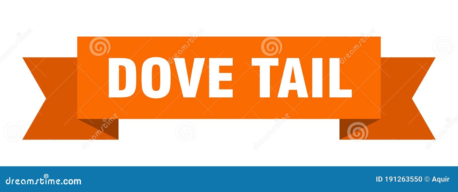 Dove tail ribbon. stock vector. Illustration of insignia - 191263550