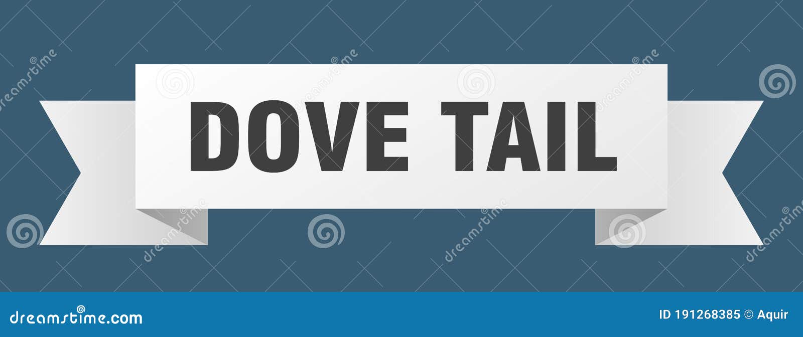 Dove tail ribbon. stock vector. Illustration of sticker - 191268385