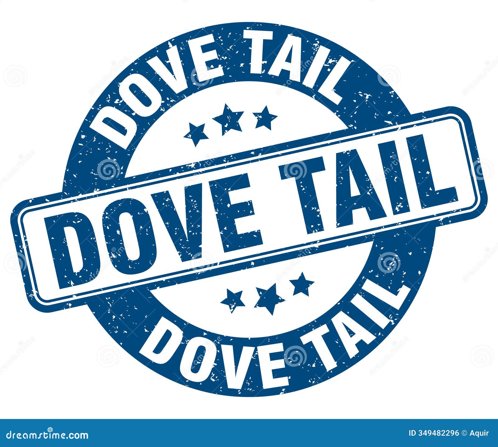 Dove Tail Stamp. Dove Tail Label. Round Grunge Sign Stock Vector ...