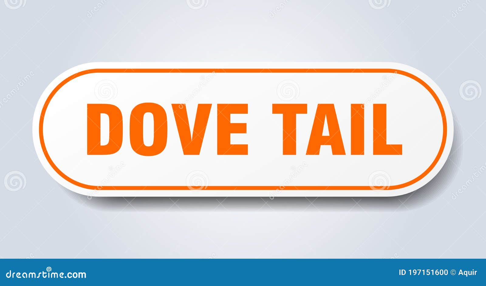 Dove tail sticker. stock vector. Illustration of stamp - 197151600