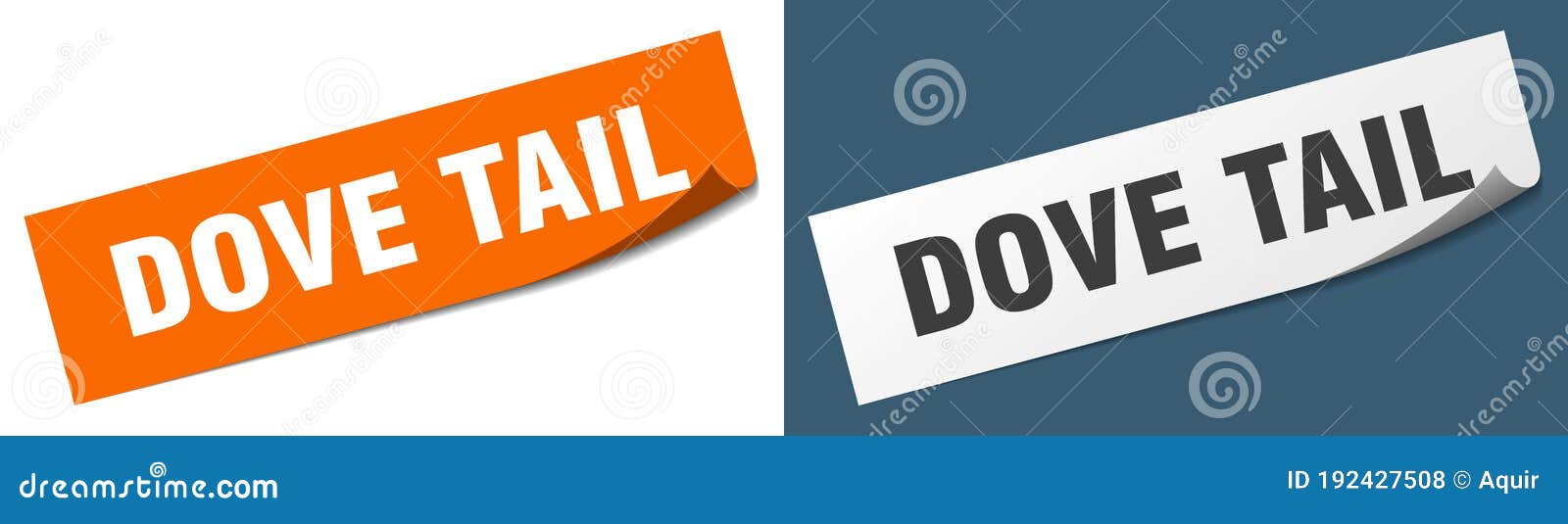 Dove Tail Sticker. Dove Tail Sign Set Stock Vector - Illustration of ...