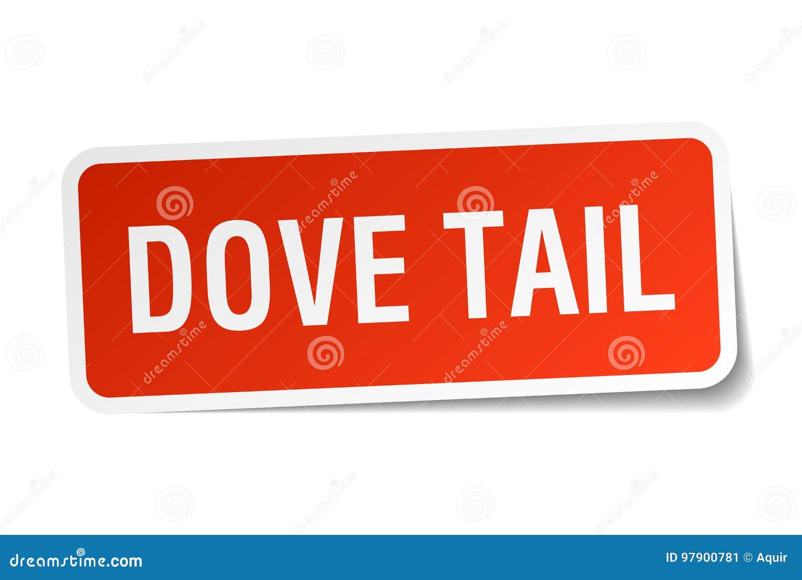Dove tail sticker stock vector. Illustration of badge - 97900781
