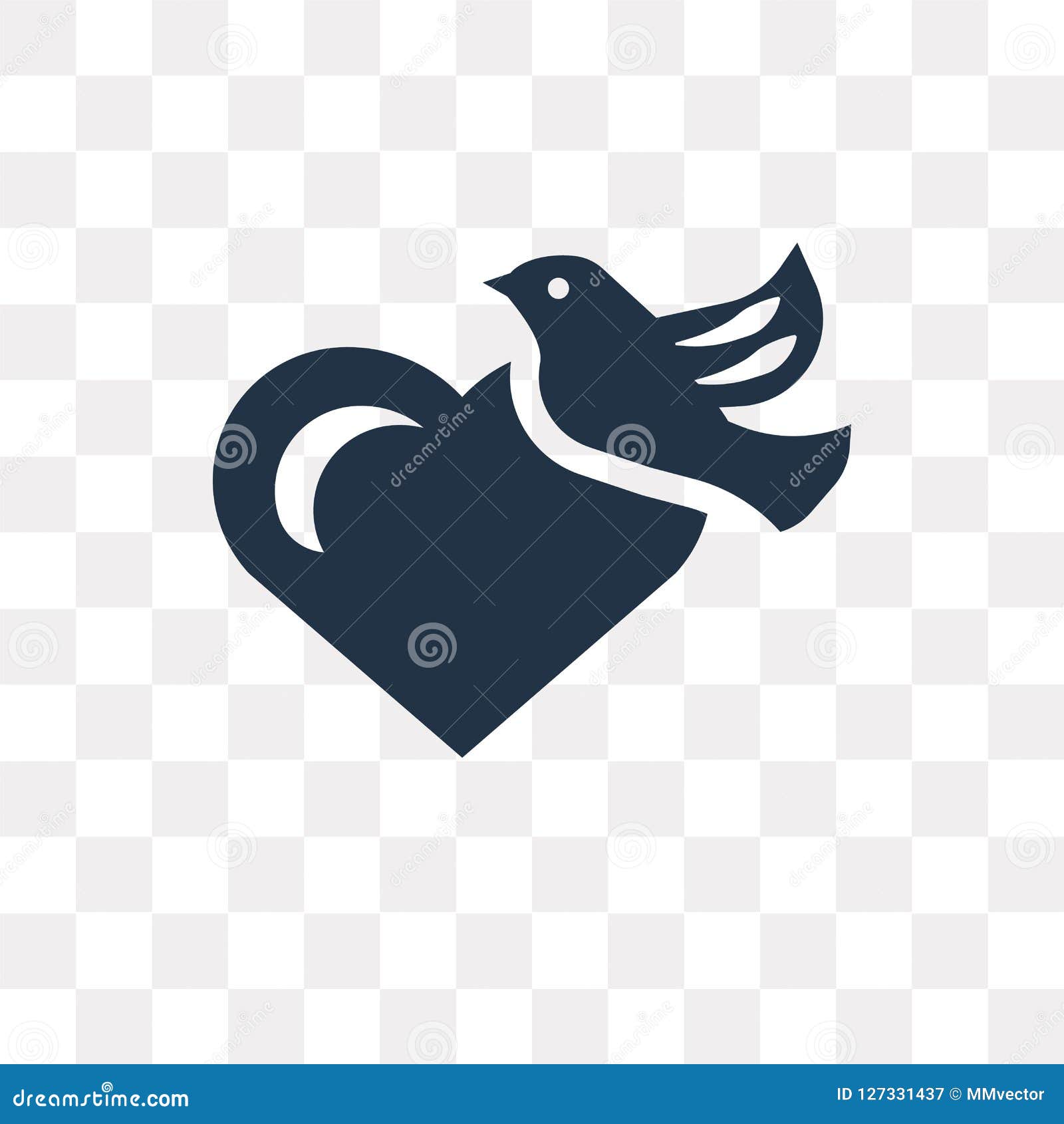 Dove Vector Icon Isolated on Transparent Background, Dove Trans Stock ...