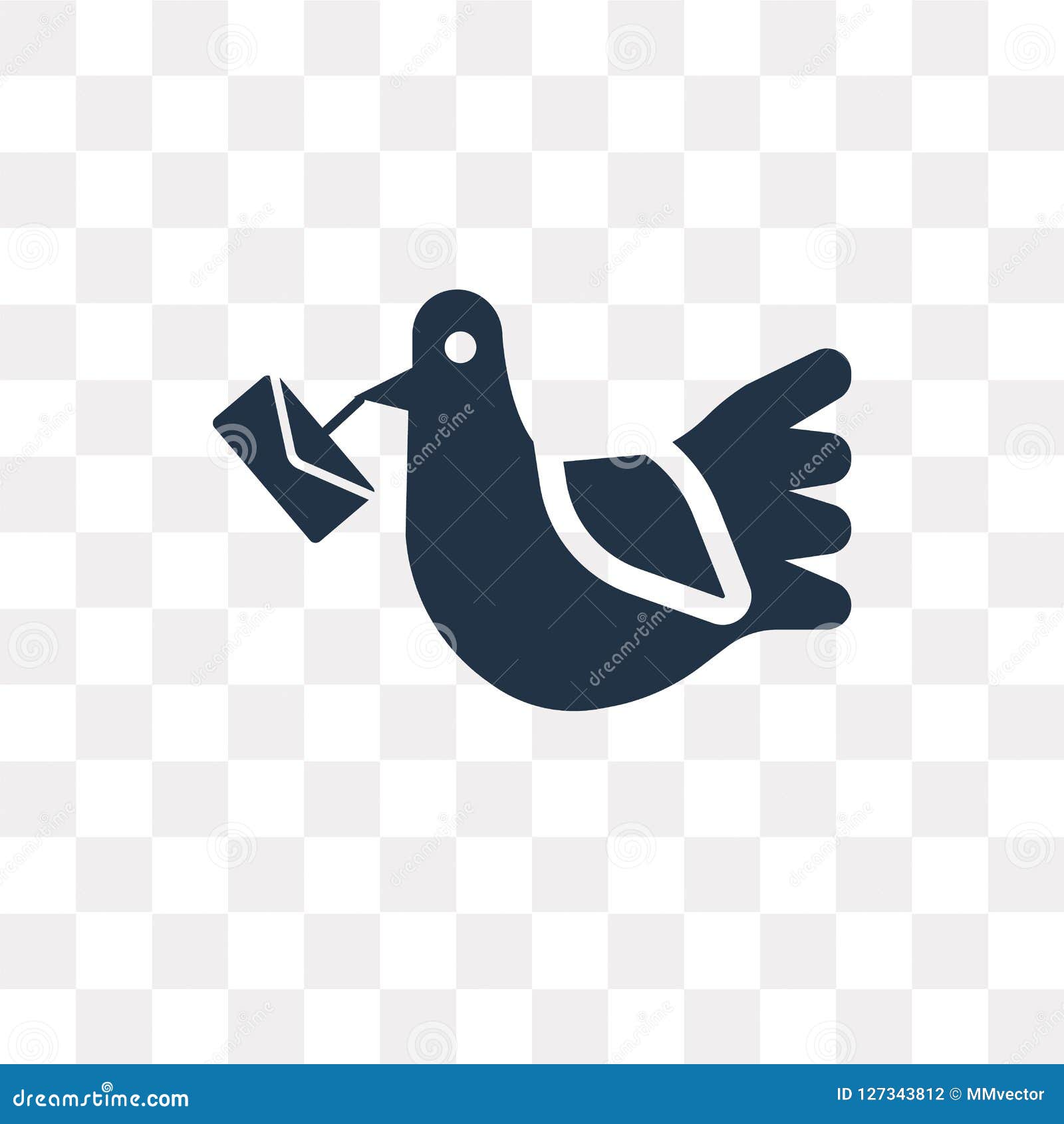 Dove Vector Icon Isolated on Transparent Background, Dove Trans Stock ...