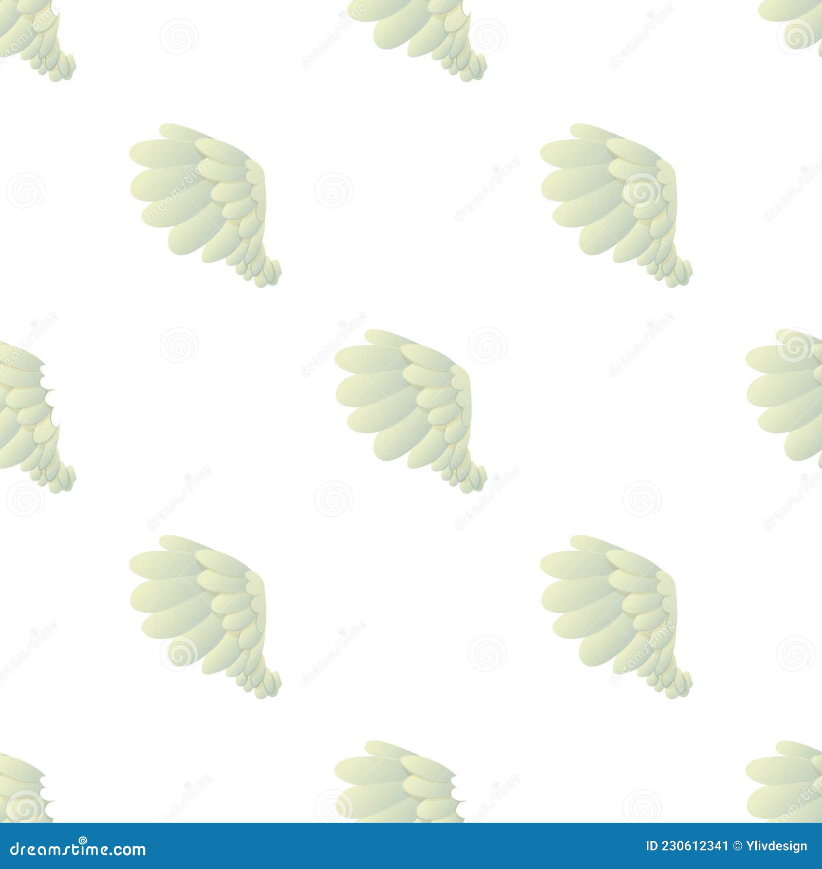 Dove Wing Pattern Seamless Vector Stock Vector - Illustration of vector ...