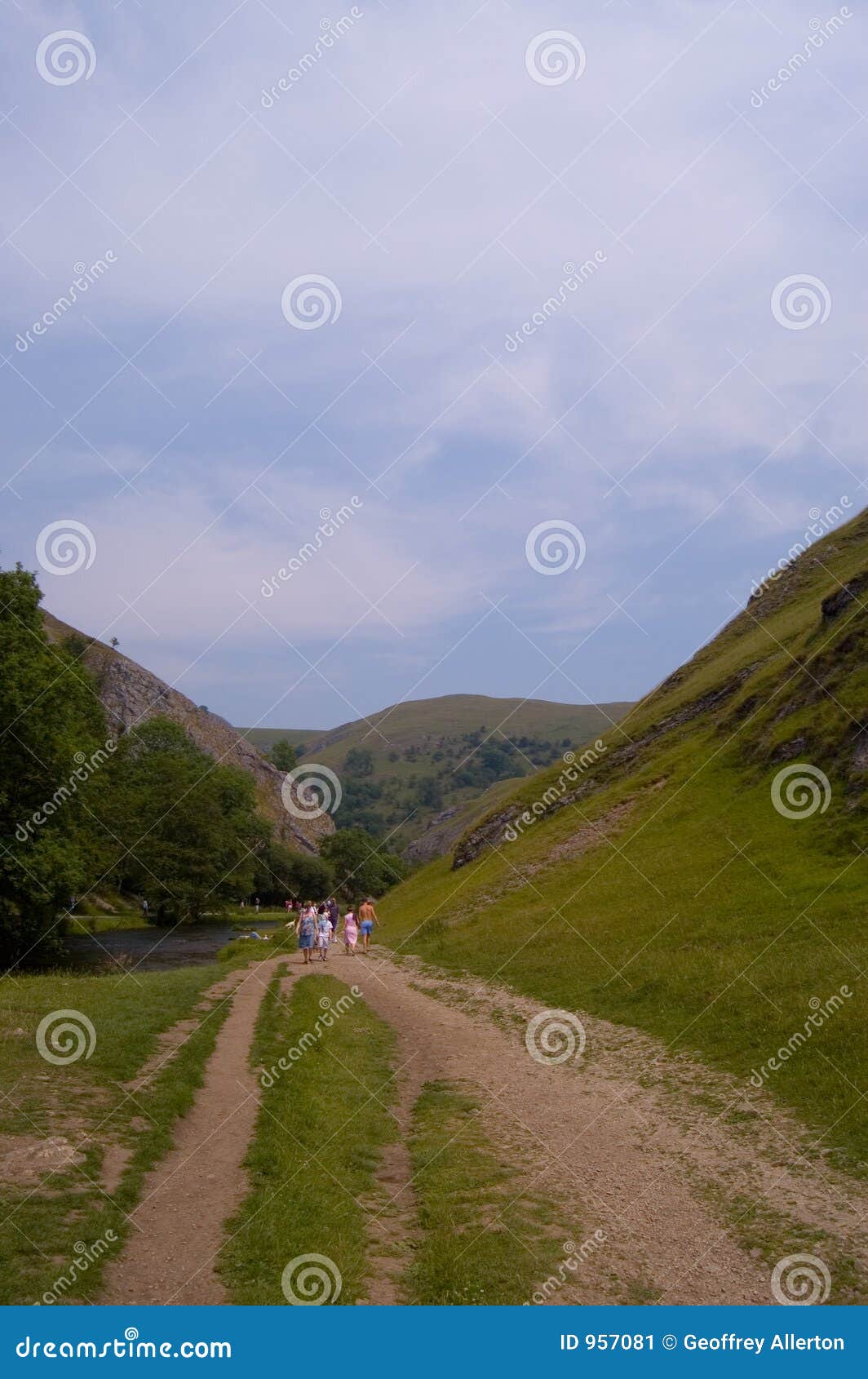 Dovedale Valley stock image. Image of rural, dovedale, people - 957081