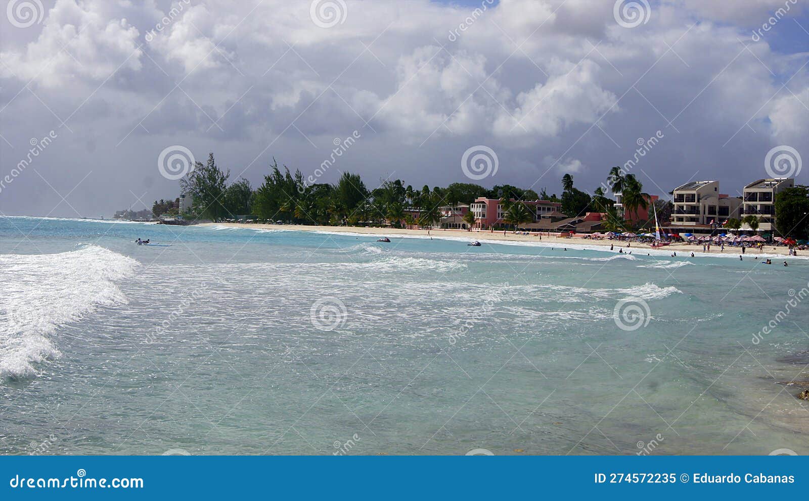 Dover Beach - Tropical Beach On The Caribbean Island Of Barbados ...