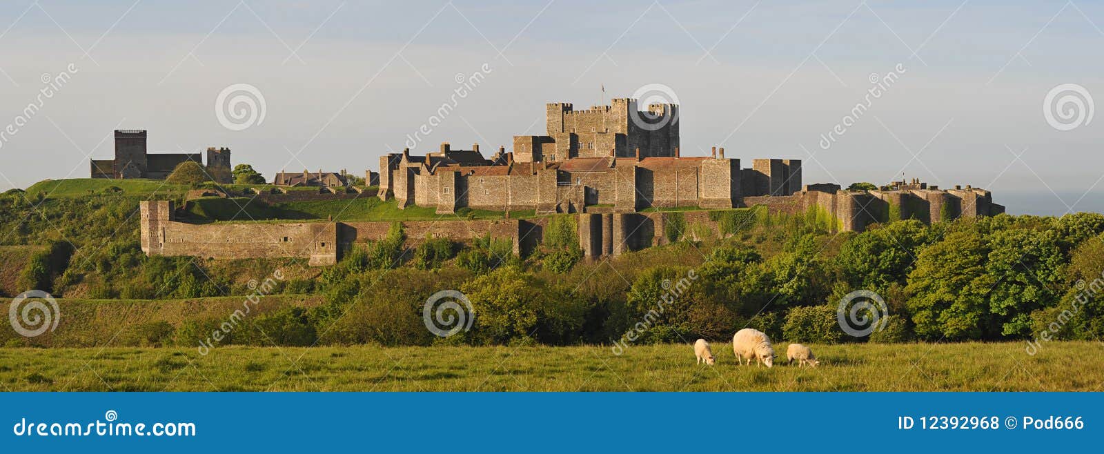 Dover Castle Keep Walls and Church Stock Photo - Image of castle, moody ...