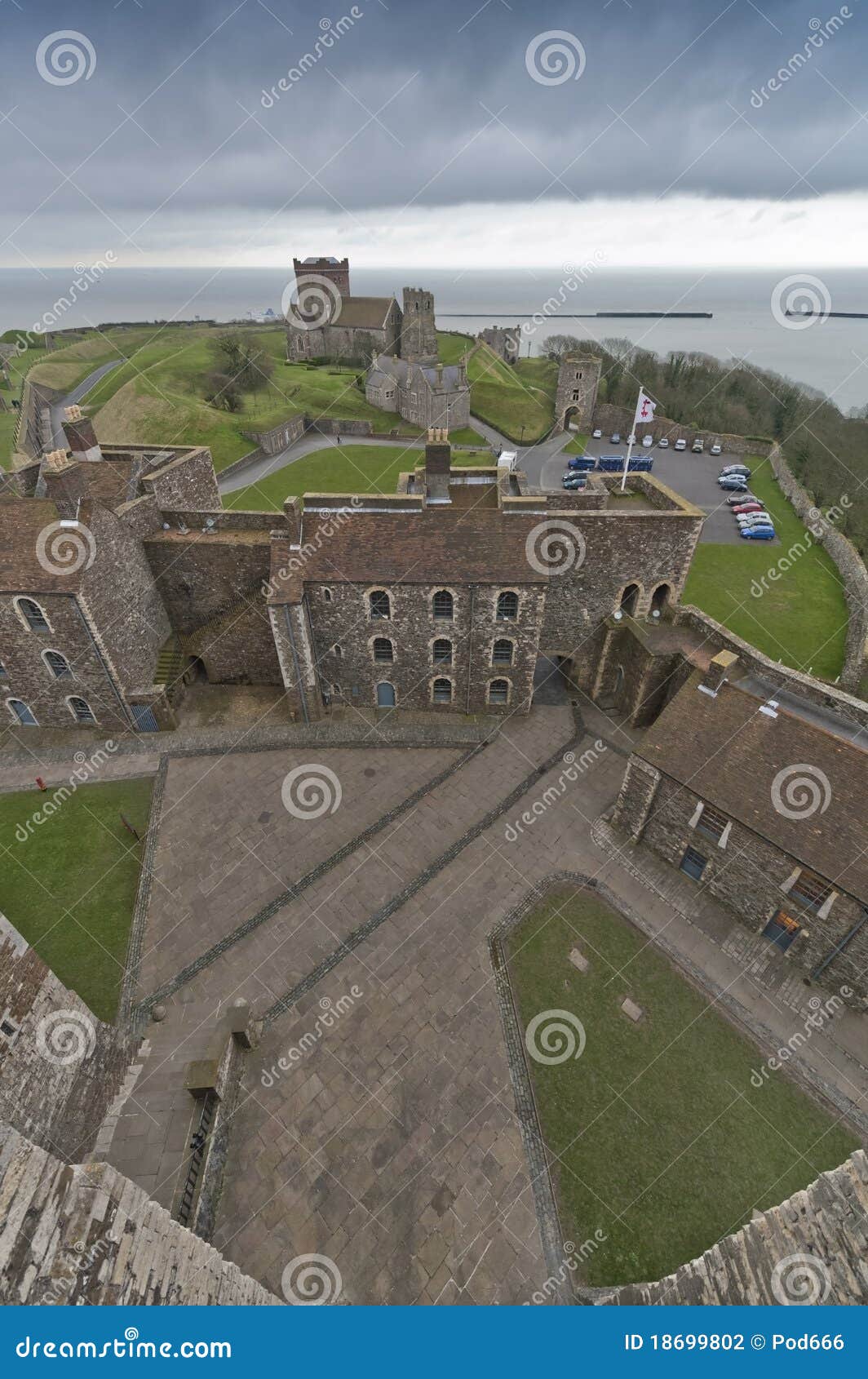 Dover Castle Birds Eye View