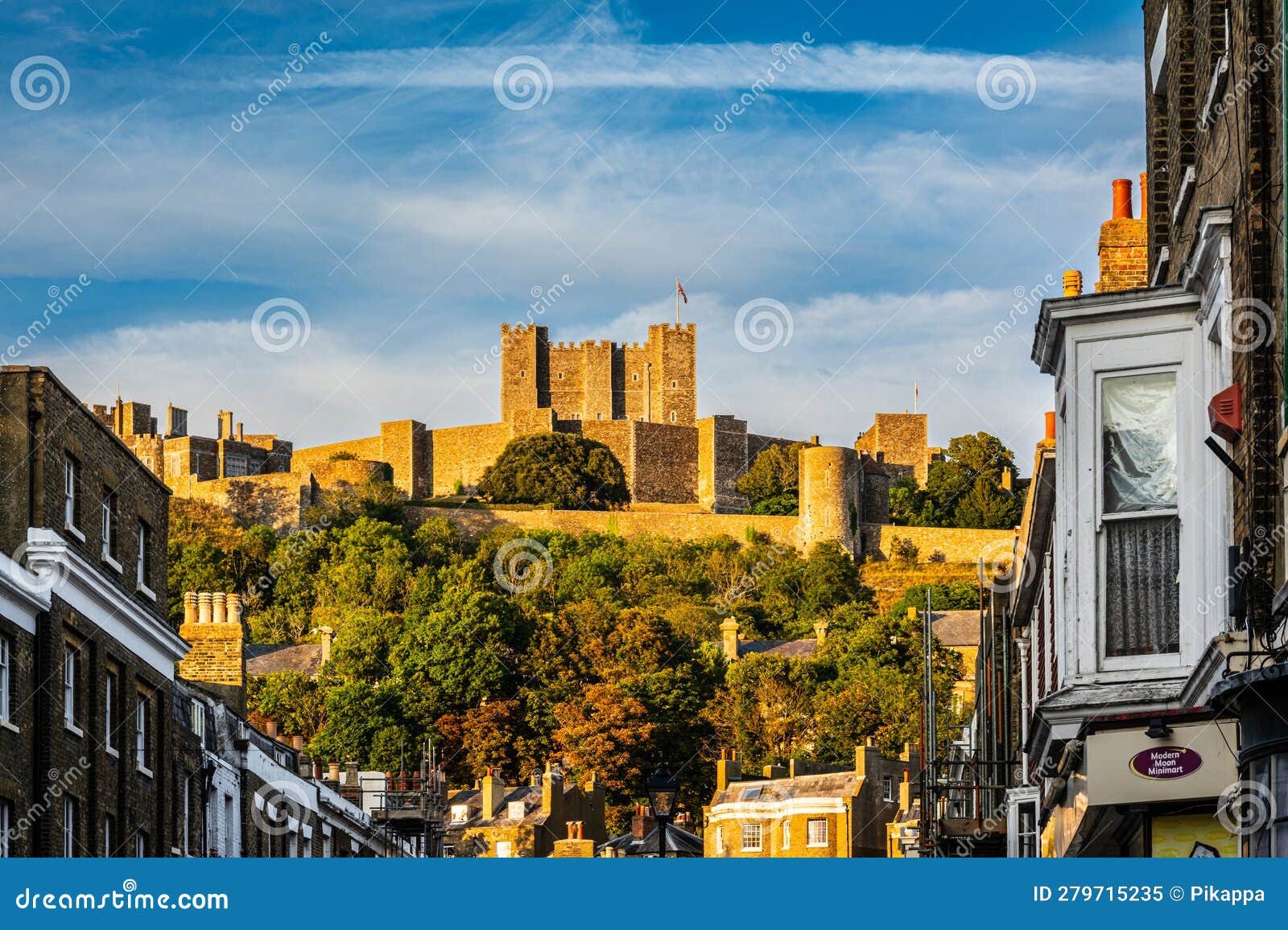 Dover Castle View from Castle Street, Dover, England Stock Image ...
