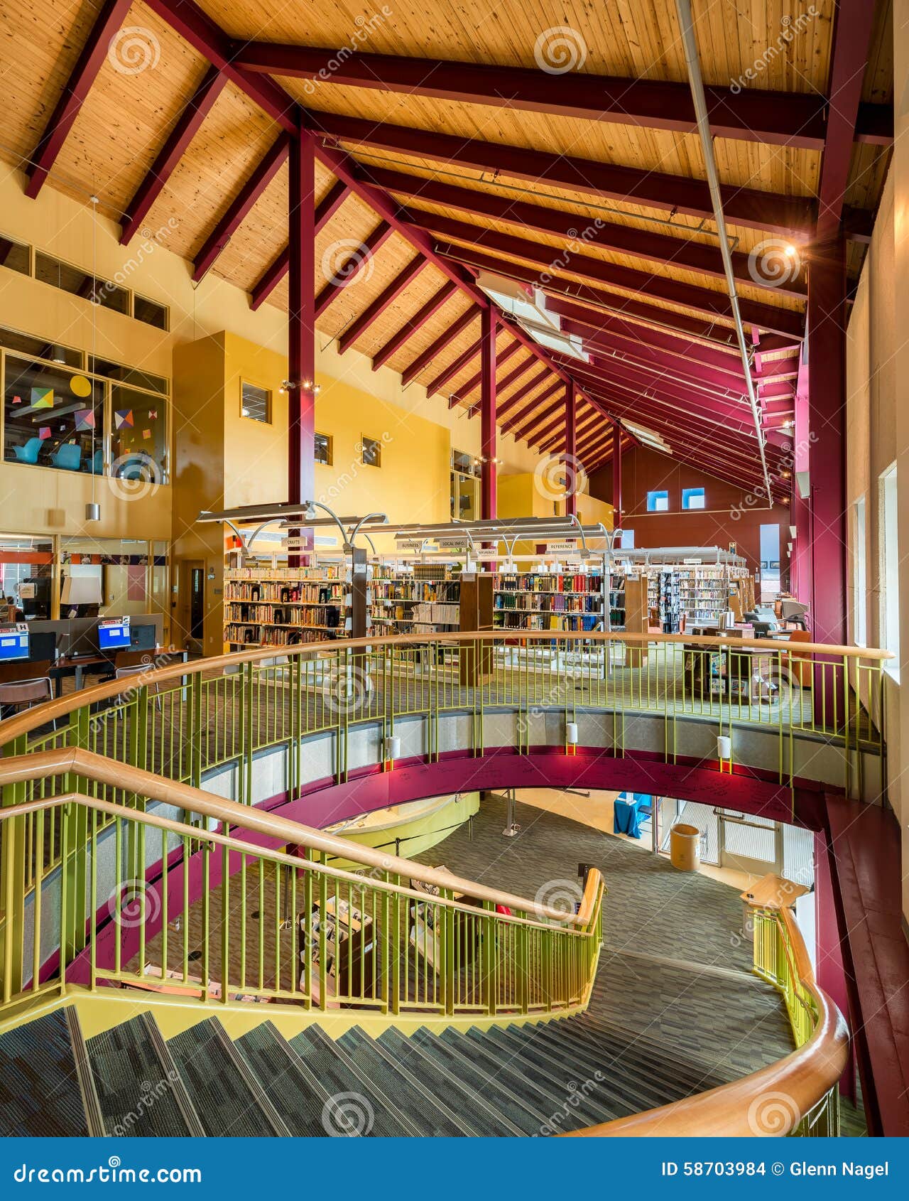 Dover Public Library editorial stock image. Image of staircase - 58703984