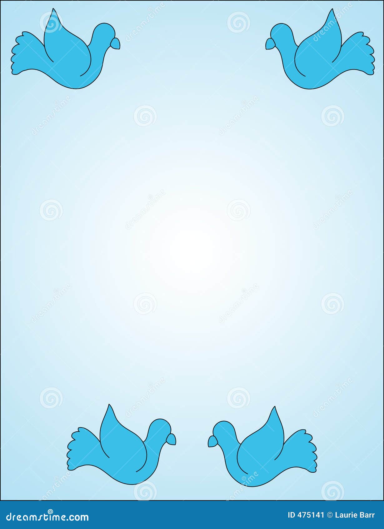 Doves on blue stock illustration. Illustration of peace - 475141