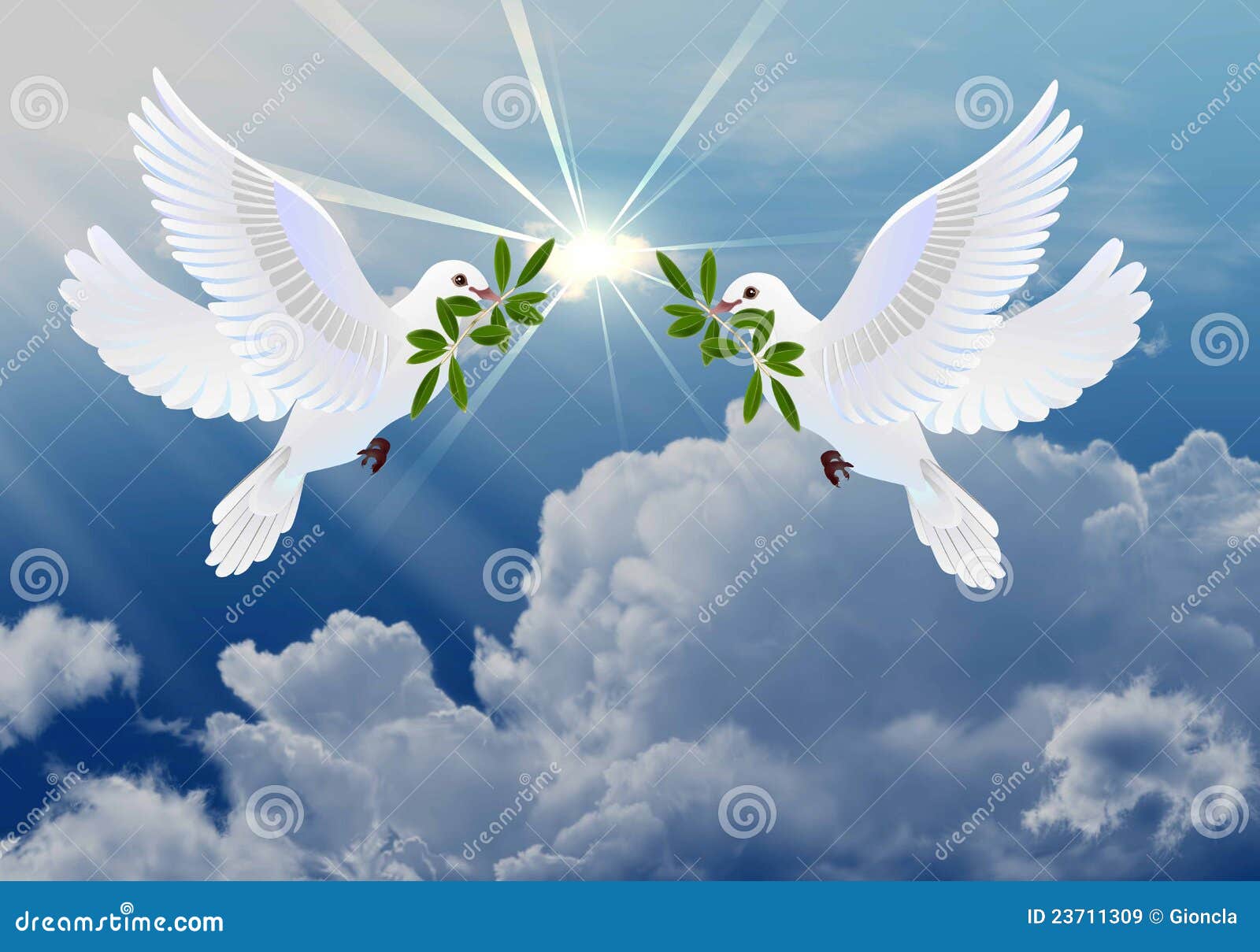 Doves Of Peace Royalty Free Stock Images - Image: 23711309
