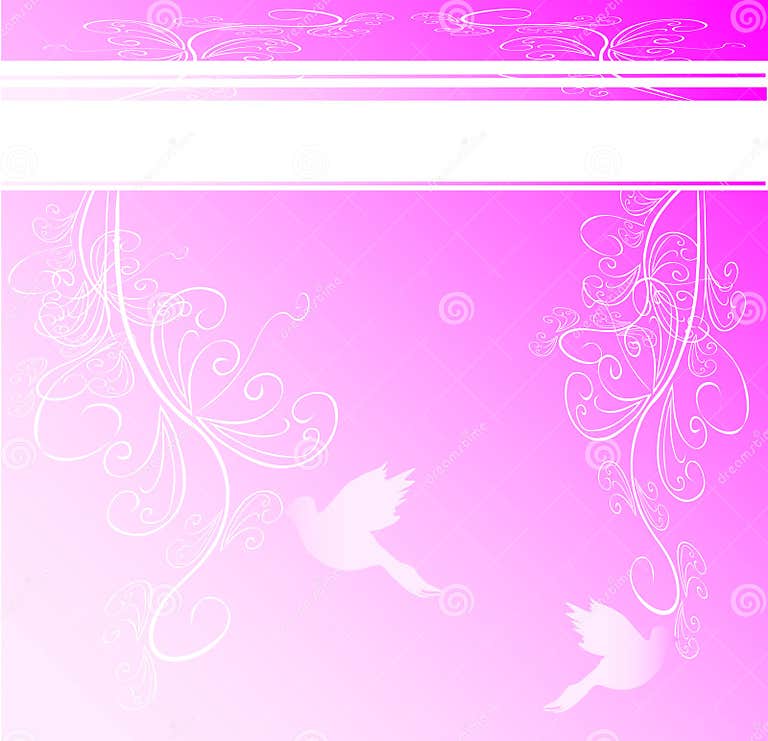Doves on pink background stock vector. Illustration of creative - 4106275