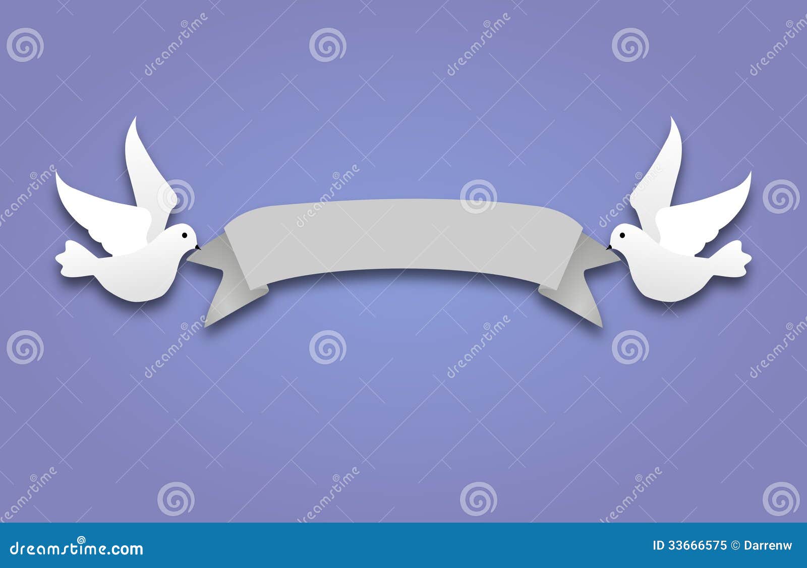 Doves with scroll stock illustration. Illustration of peace - 33666575