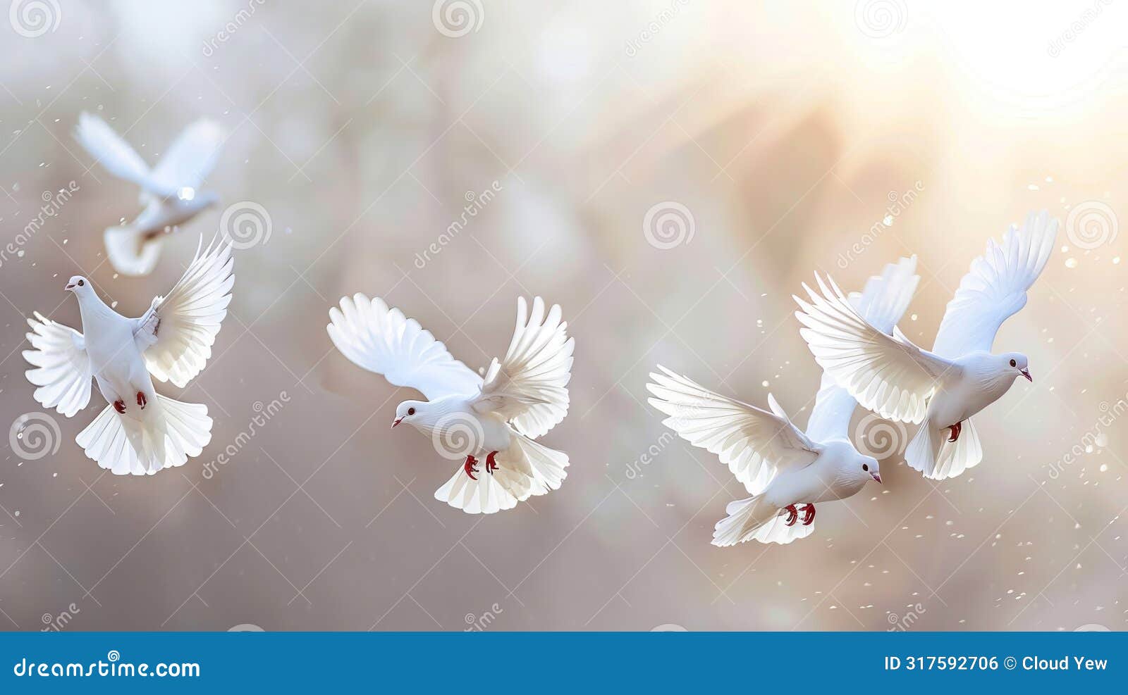 Doves in V Formation Layout. Stock Illustration - Illustration of wing ...