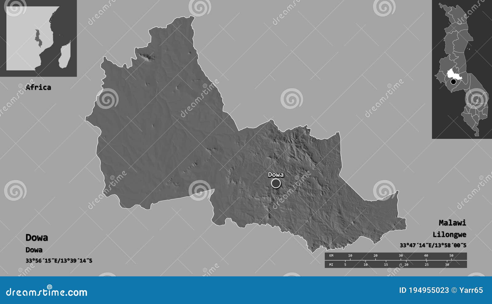 Dowa, District of Malawi,. Previews. Bilevel Stock Illustration ...