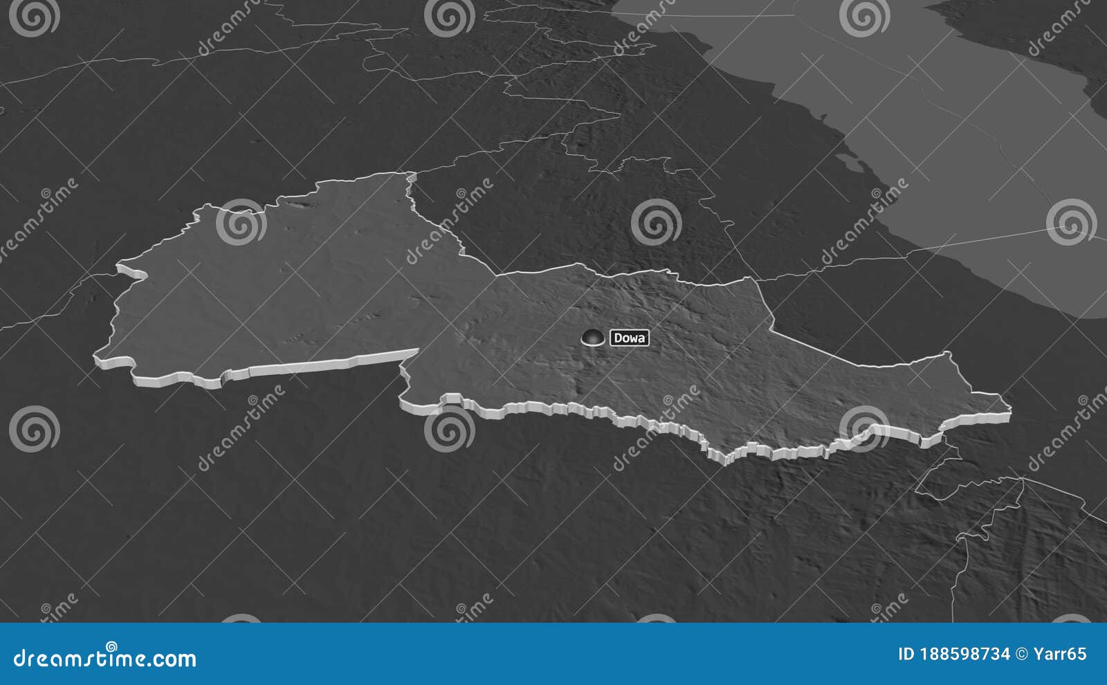 Dowa, Malawi - Extruded with Capital. Bilevel Stock Illustration ...