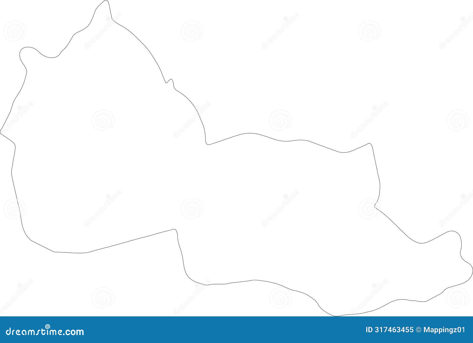 Dowa Malawi outline map stock vector. Illustration of shape - 317463455