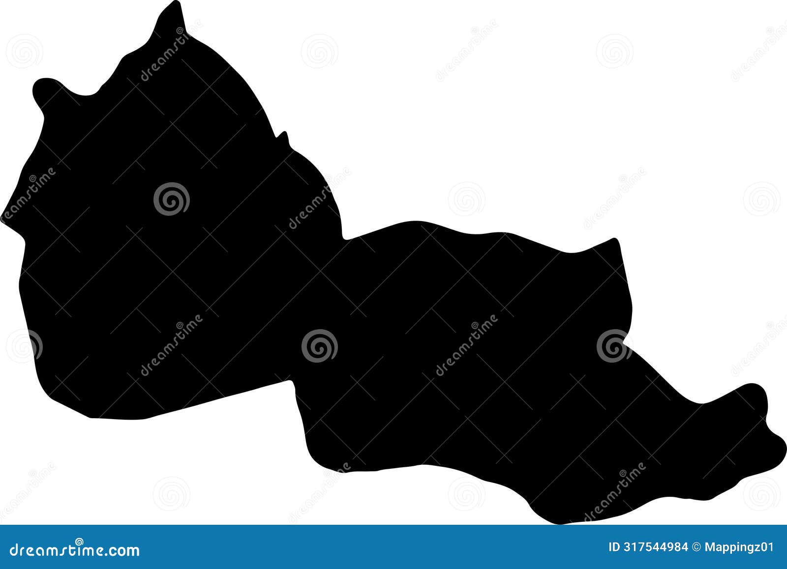 Dowa Malawi Silhouette Map with Transparent Background Stock Vector ...