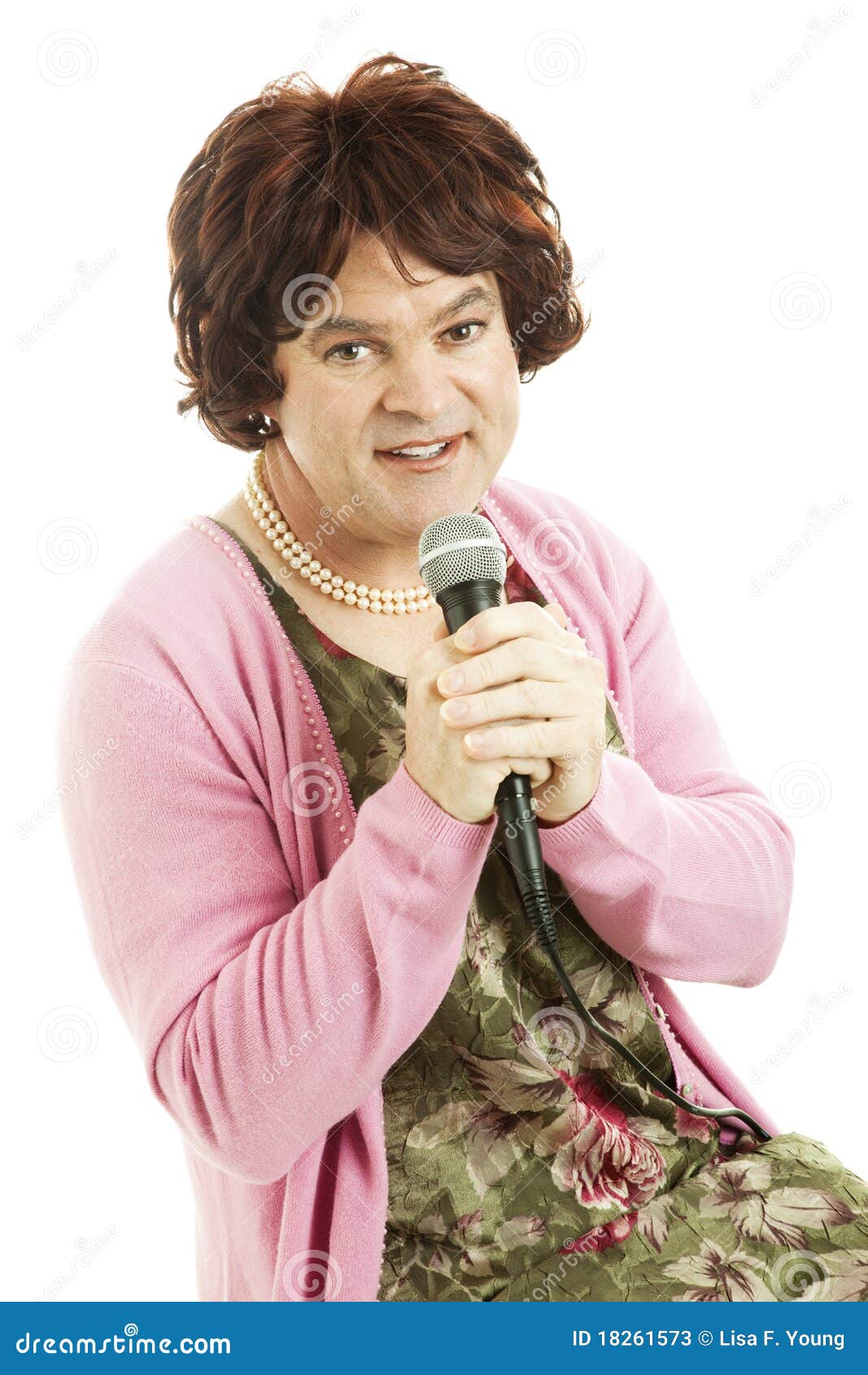 Dowdy Middle-aged Singer stock image. Image of impersonator - 18261573