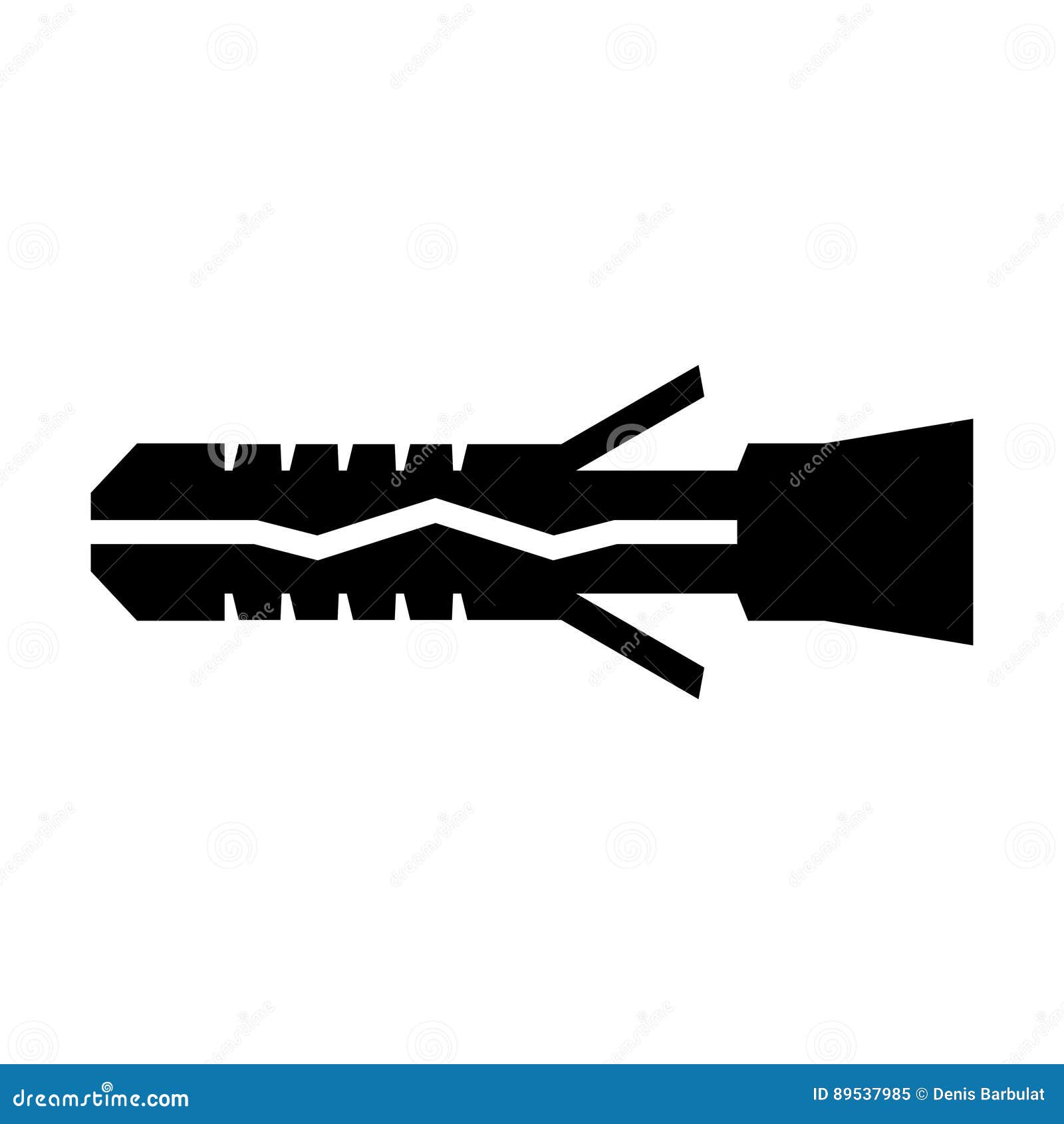 Dowel stock vector. Illustration of symbol, silhouette - 89537985