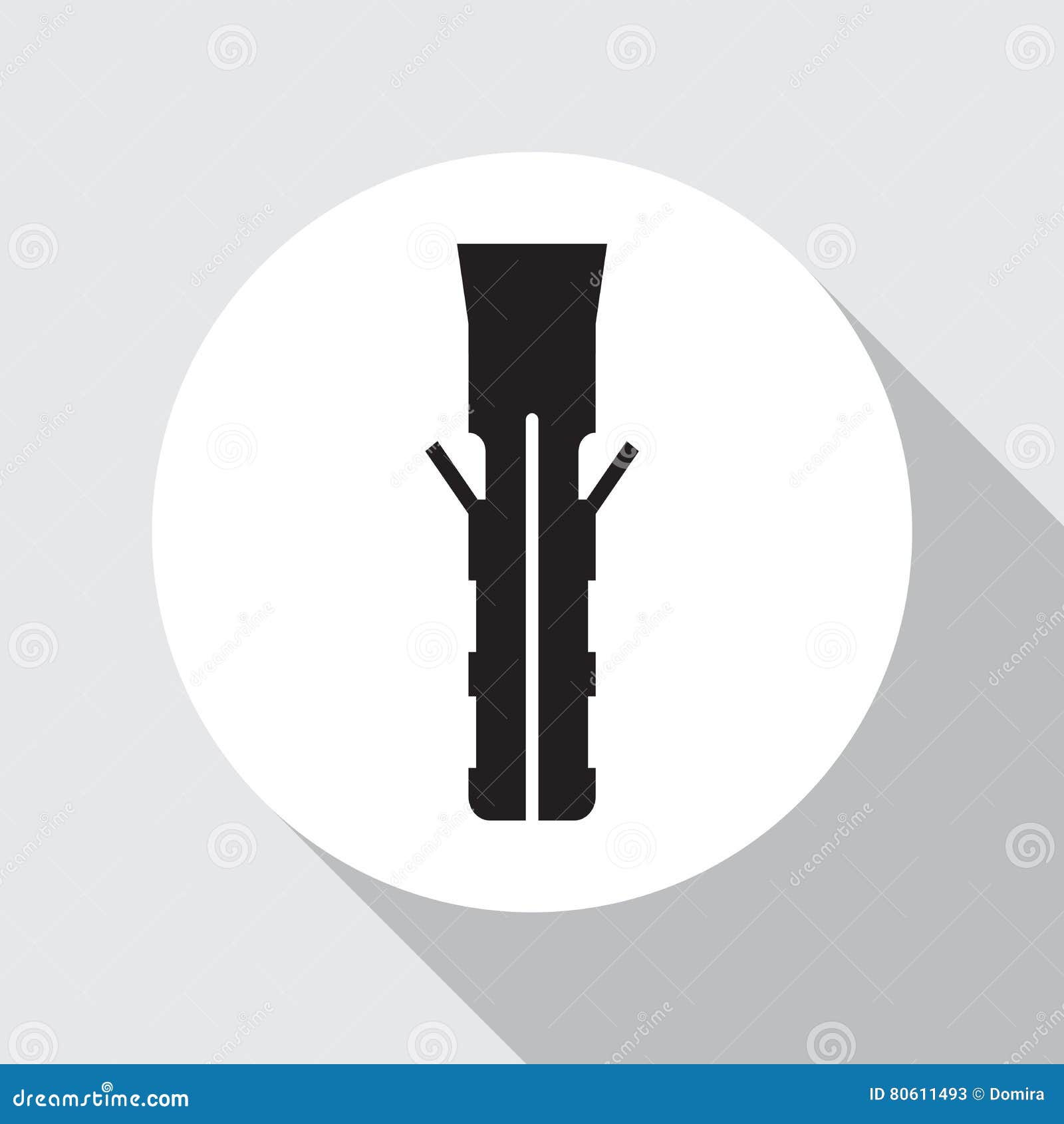 Dowel Icon With Chamfer. Symbol. Fastening Element. Vector ...