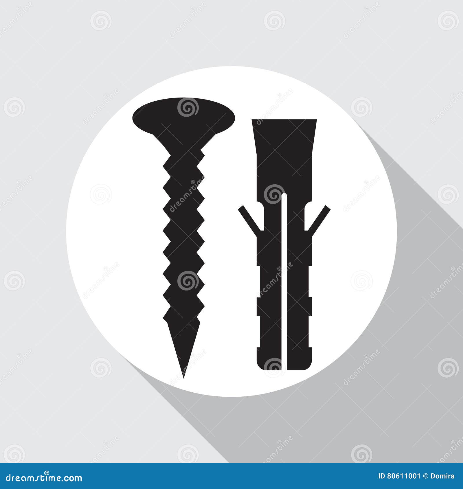 Dowel Icon, Symbol. Fastening Element. Vector Stock Vector ...
