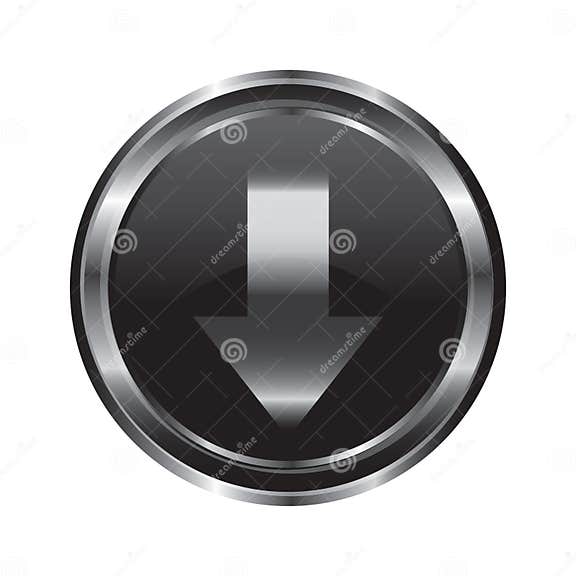 Down Arrow Button. Vector Illustration Decorative Design Stock Vector ...