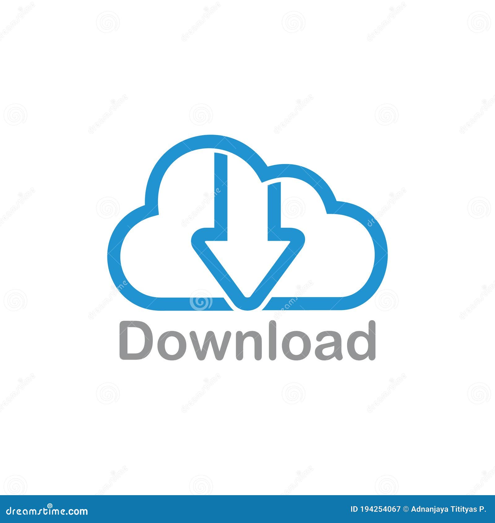 Up Arrow Through Cloud Vector Illustration | CartoonDealer.com #19161958