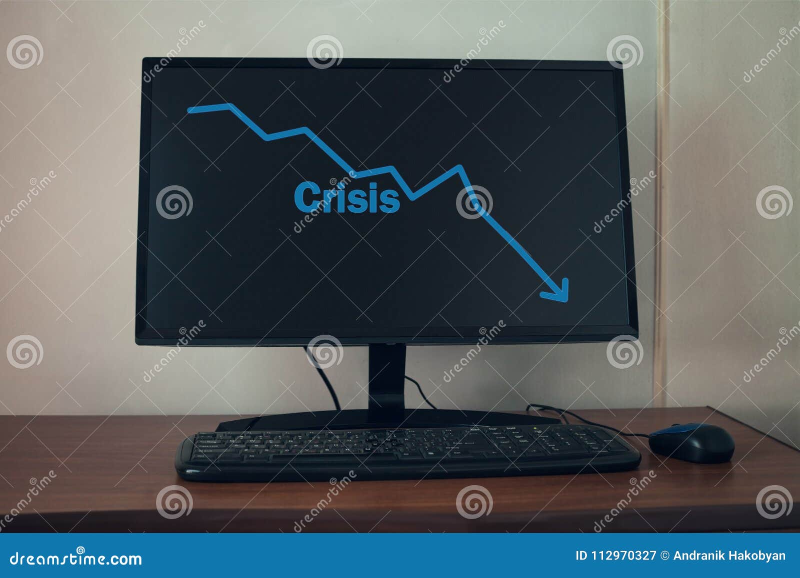 Down Arrow on Computer Screen. Stock Image - Image of screen, symbol ...