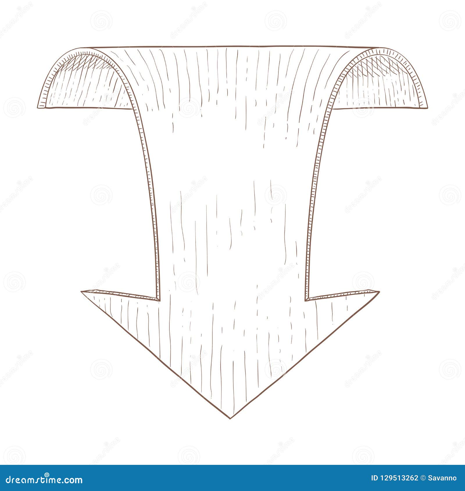 Down Arrow. Hand Drawn Sketch Stock Vector - Illustration of doodle ...